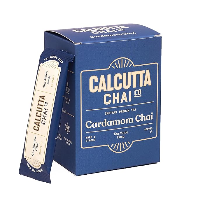 Calcutta Chai Co - Cardamom Chai | Instant Tea Premix | 15 Sachets ...