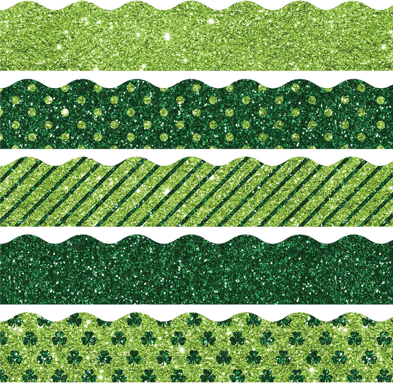 Amazon.com: Whaline 69Ft St. Patrick's Day Glitter Bulletin Board ...