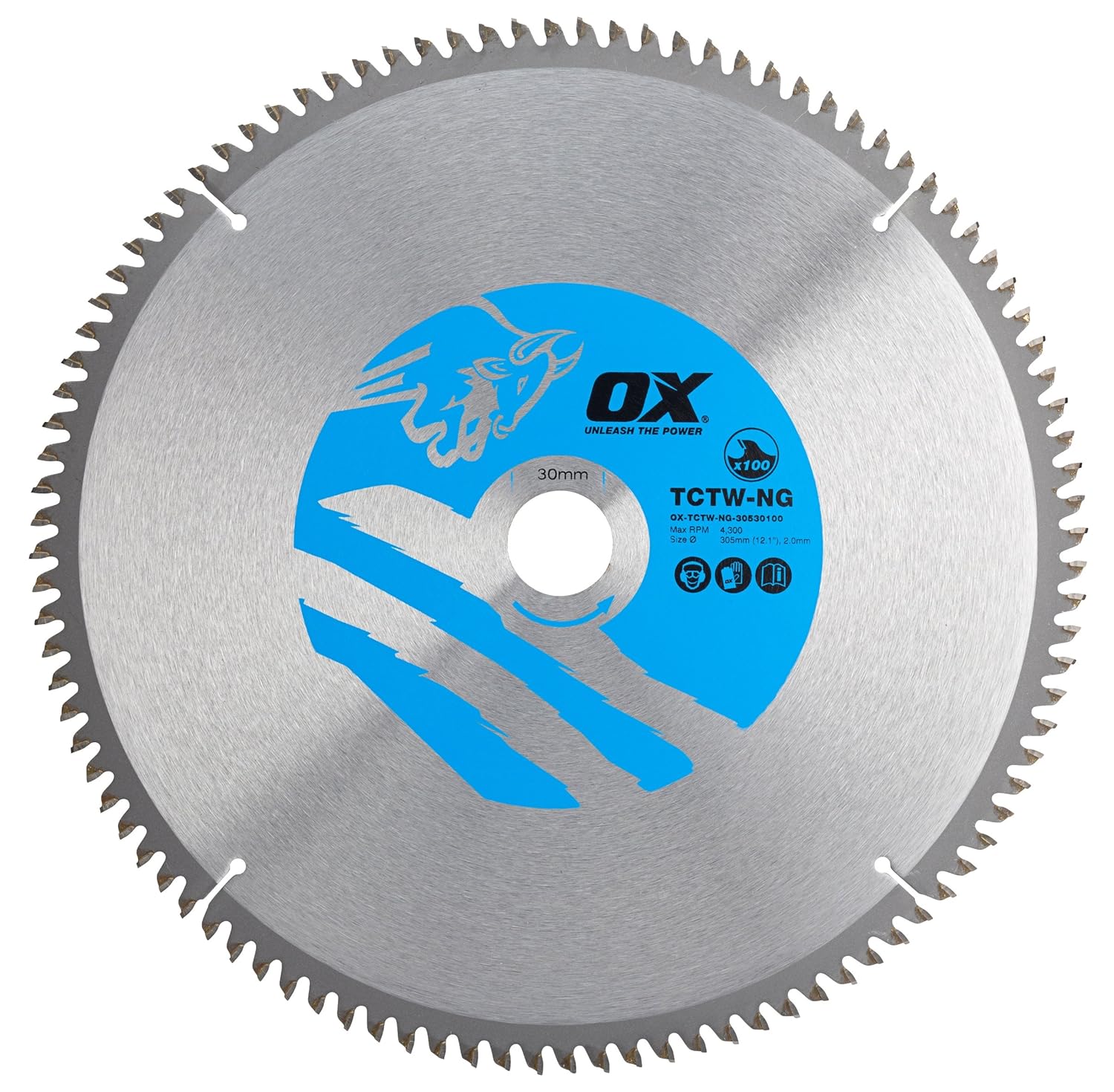 OX Wood Cutting Negative Rake Circular Saw Blade 305/30mm, 100 Teeth ...