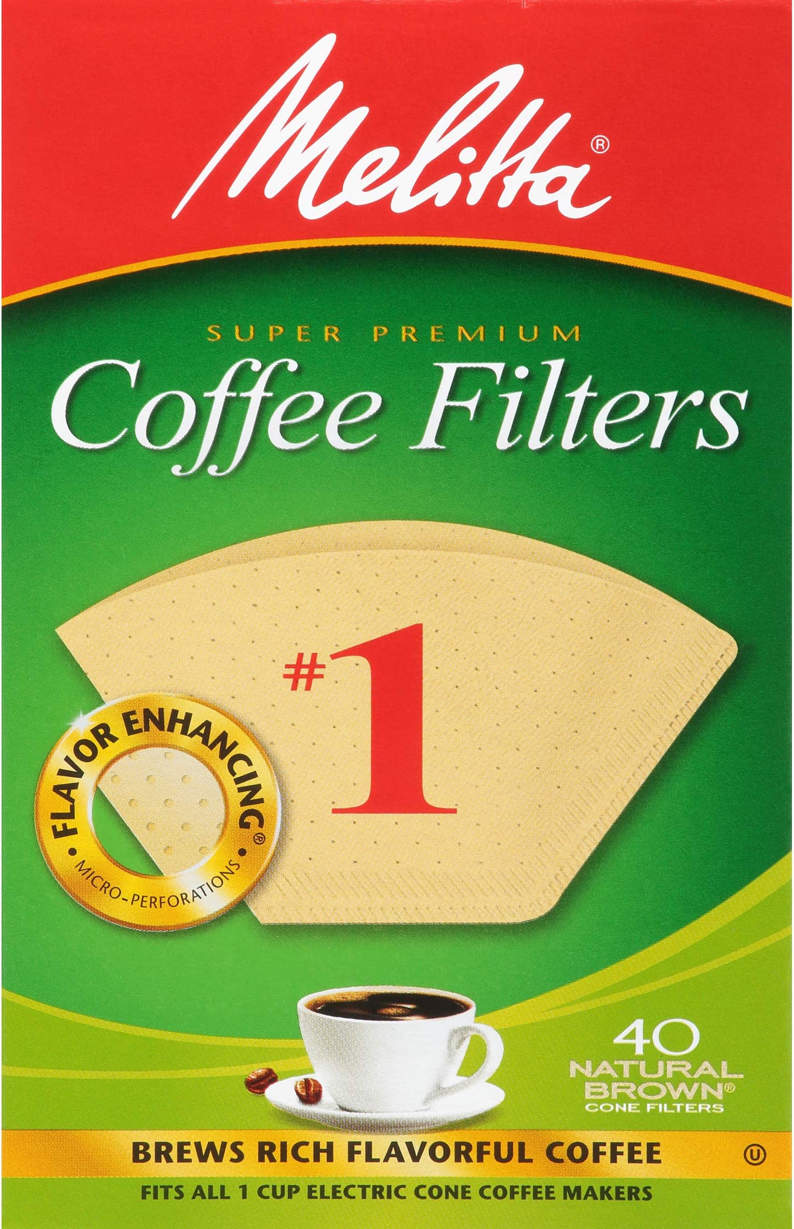 Amazon.com: Melitta #2 Cone Coffee Filters, Bamboo, 80 Count : Home ...