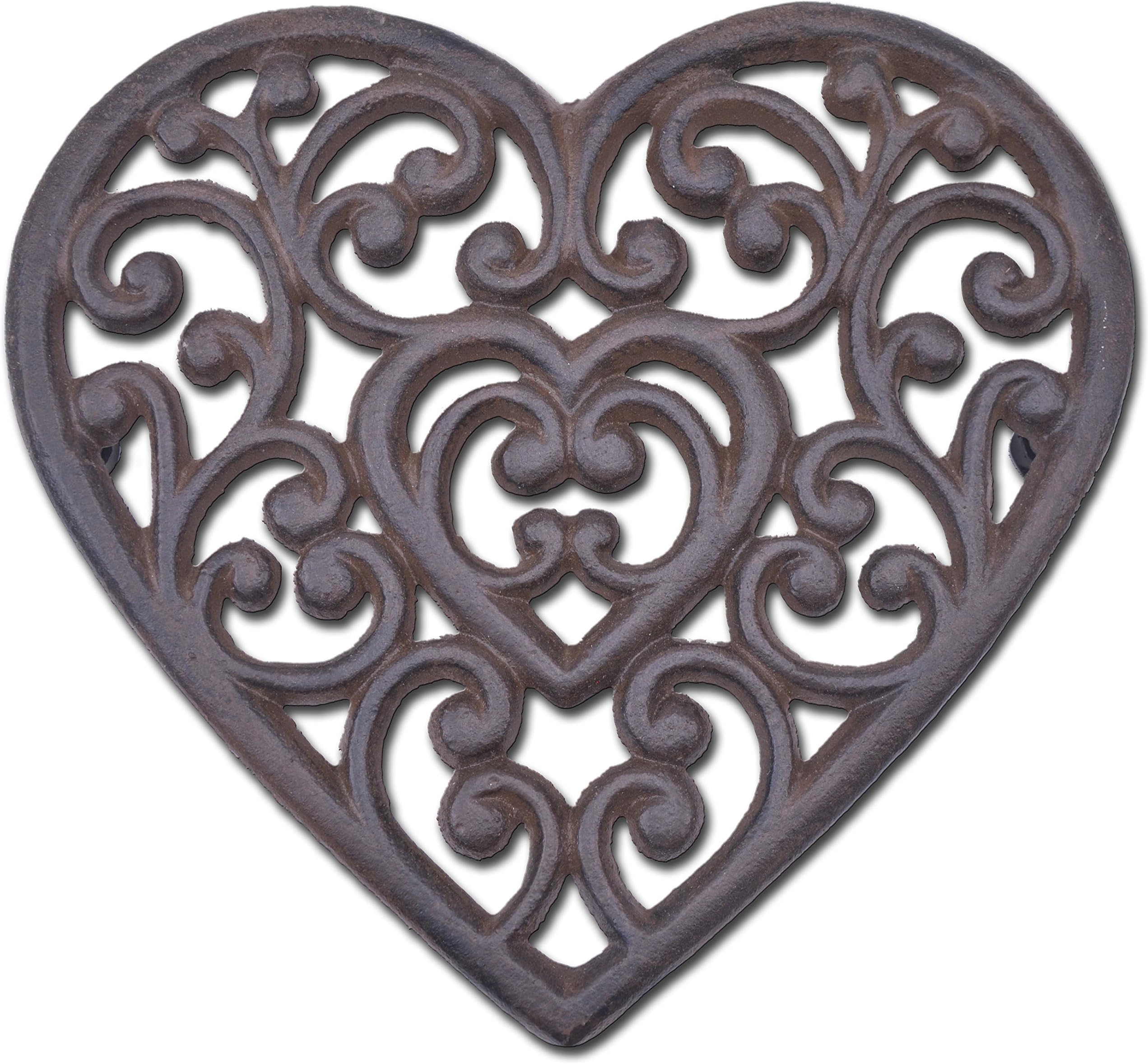 Amazon.com: Sumnacon 2 Pcs 7.7 Inch Cast Iron Trivets - Heavy Duty ...