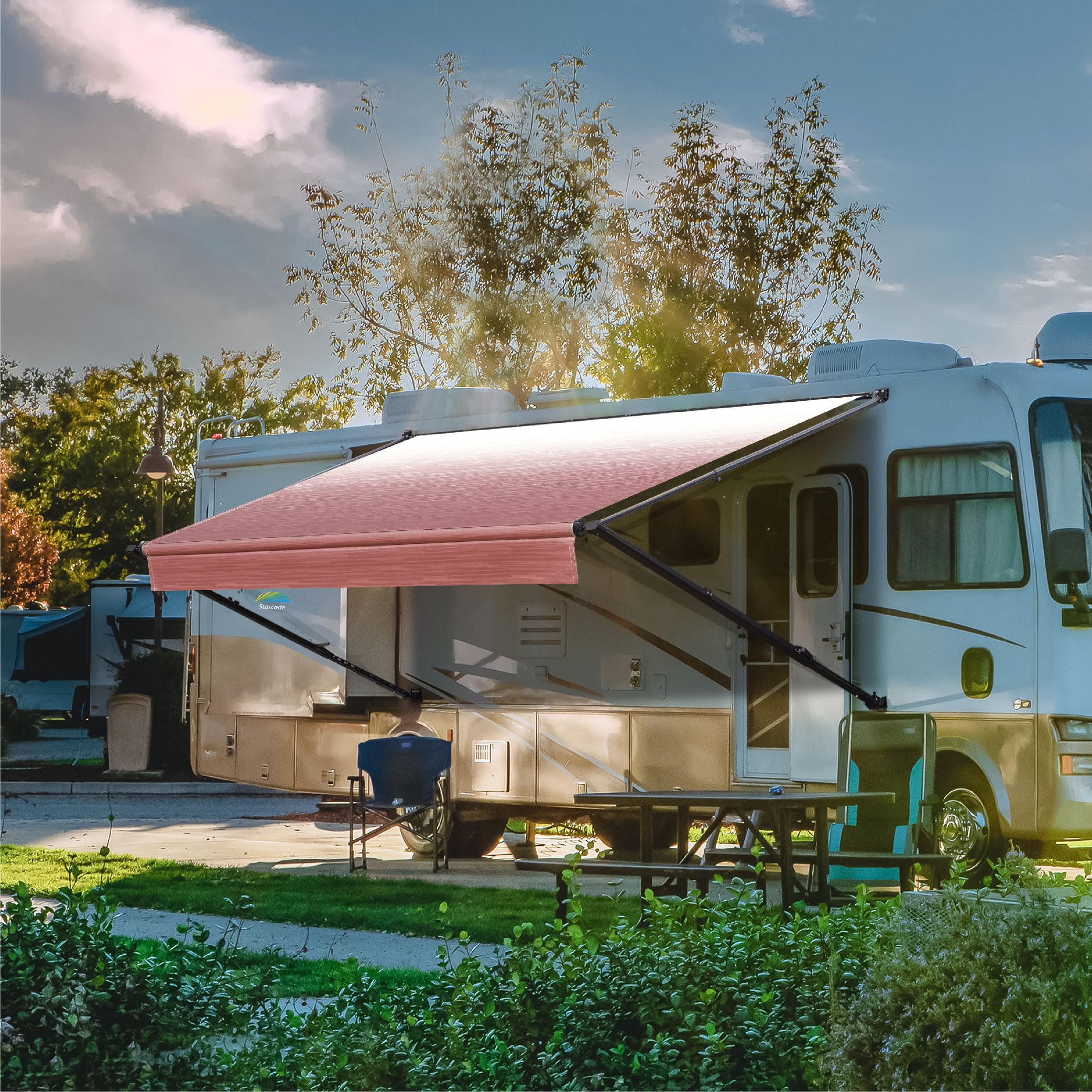Amazon.com: Suncode Manual RV Awning Black RV Modular Retractable ...