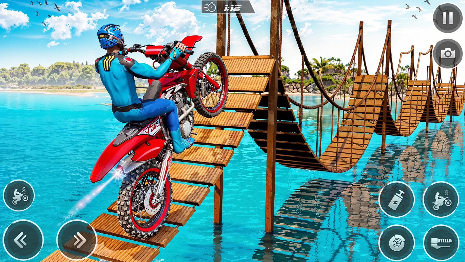 Crazy Bike Stunt Traffic Rider Real Bike Game Superhero Mega Ramp ...