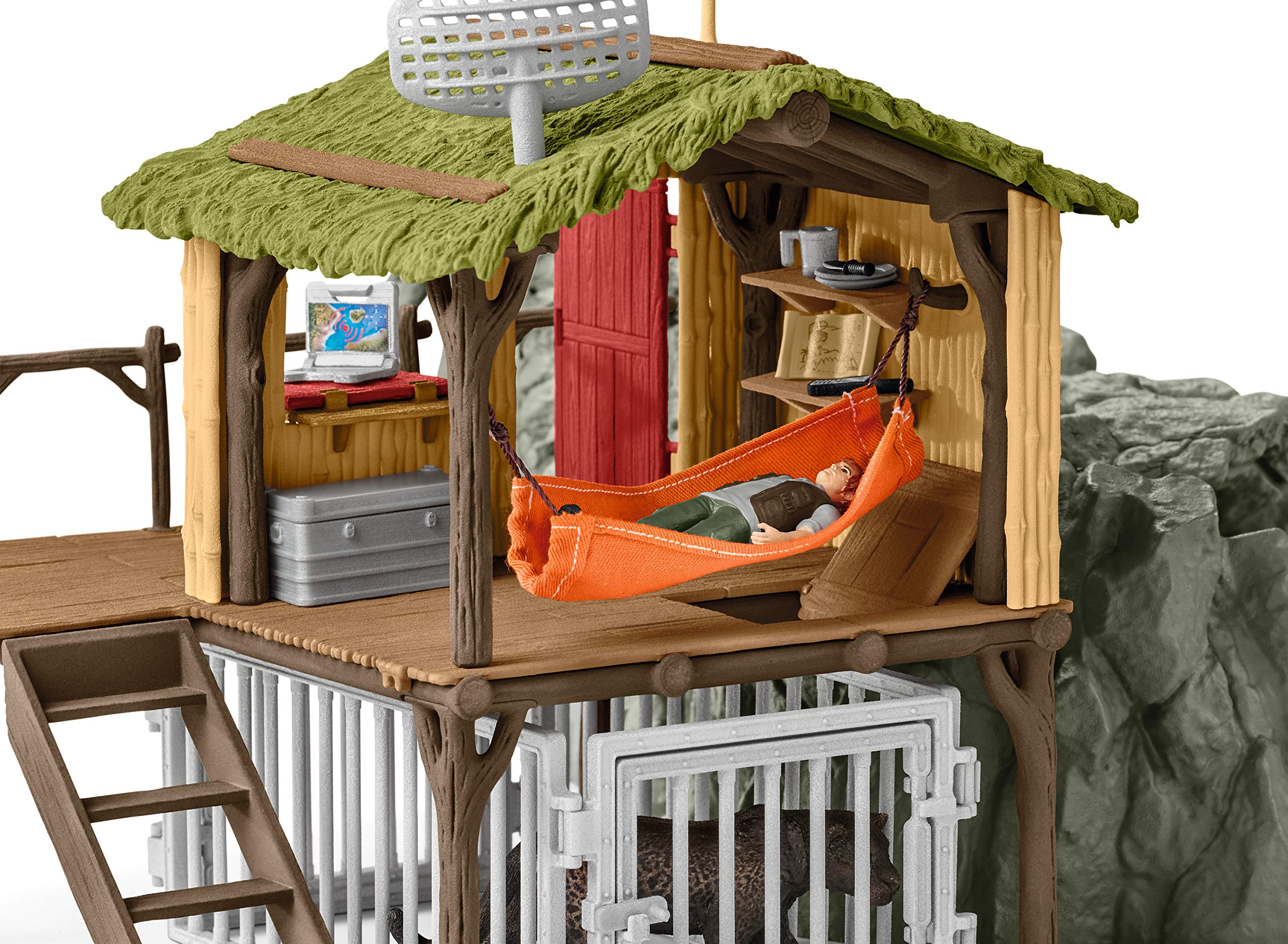 Schleich Wild Life Crocodile Jungle Research Station with Jungle ...