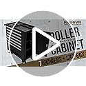 Amazon.co.jp: KIKAIYA ツールキャビネット ワゴン 7段 サイドBOX ブラック 艶なし ローラーキャビネット マット ロール ツールボックス サイドドア 工具箱 TBD ...