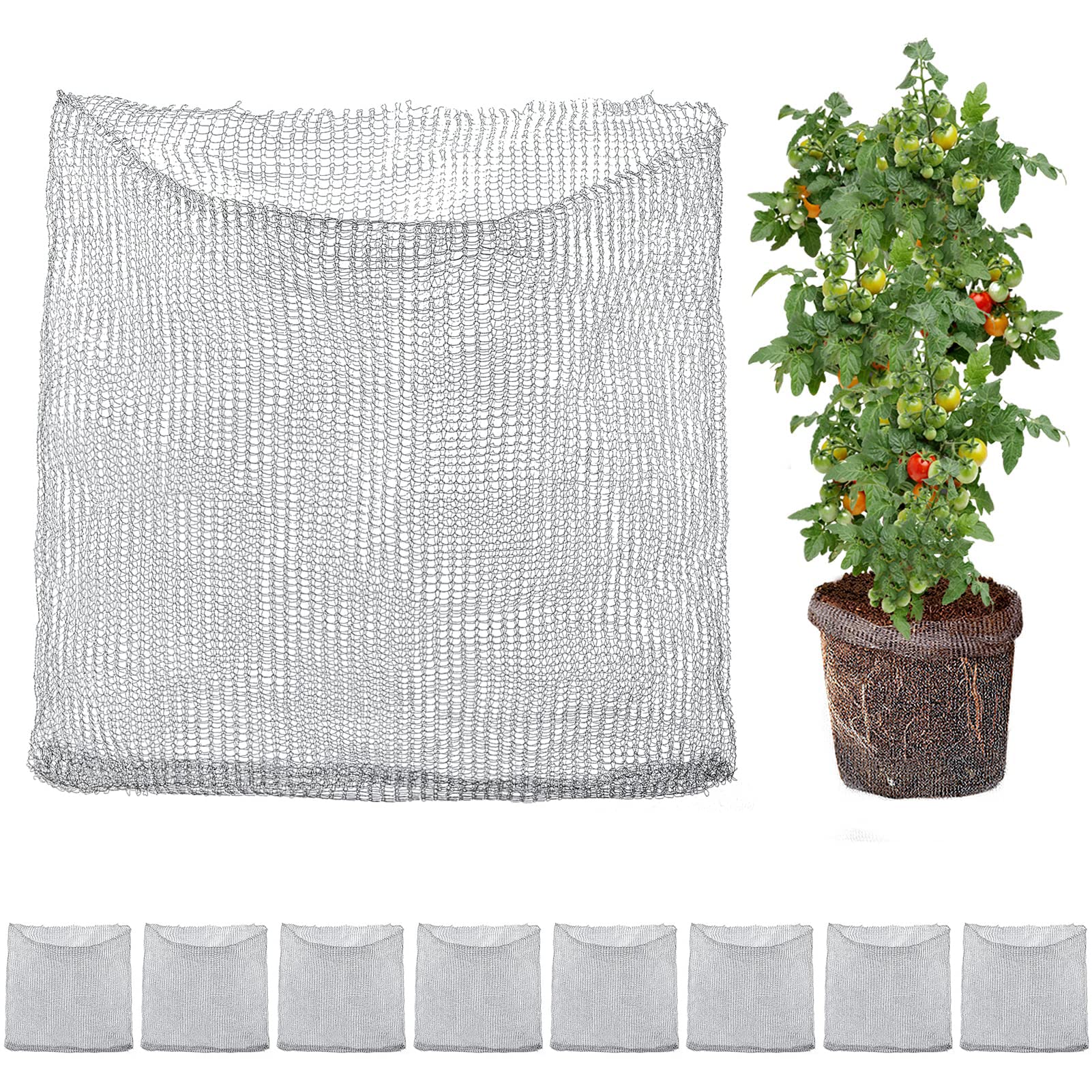 Snapklik.com : 8 Pack 5 Gallon Root Stainless Steel Guard Baskets ...