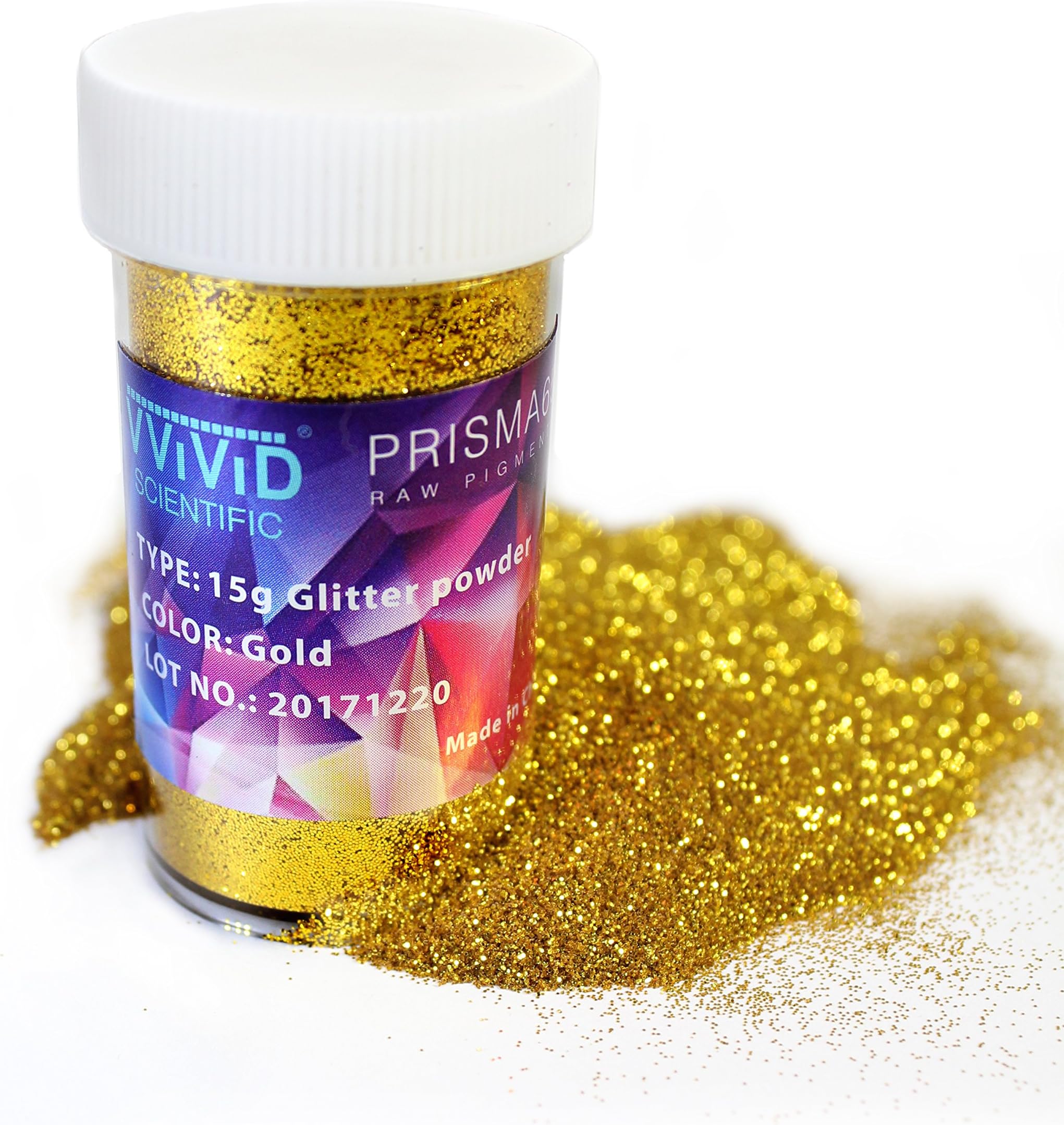 Amazon.com: VViViD Prisma65 Glitter Neon White Pigment Powder 15g 2 ...