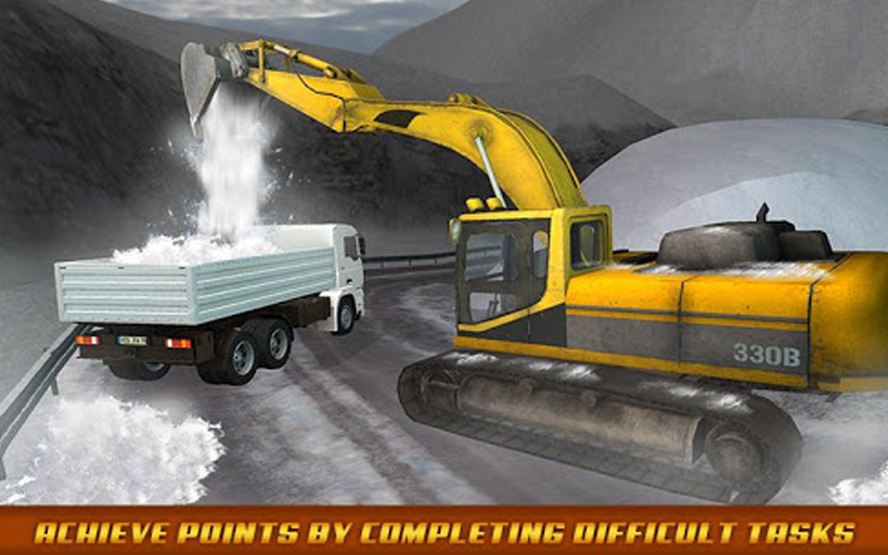 Real Snow Hill Dump Truck Simulation Excavator Driving Games for Free ...
