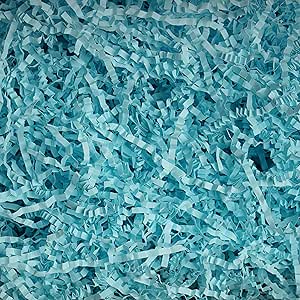 Amazon.com: JIWINNER 4 oz Crinkle Paper Filler for Gift Wrapping, Blue ...