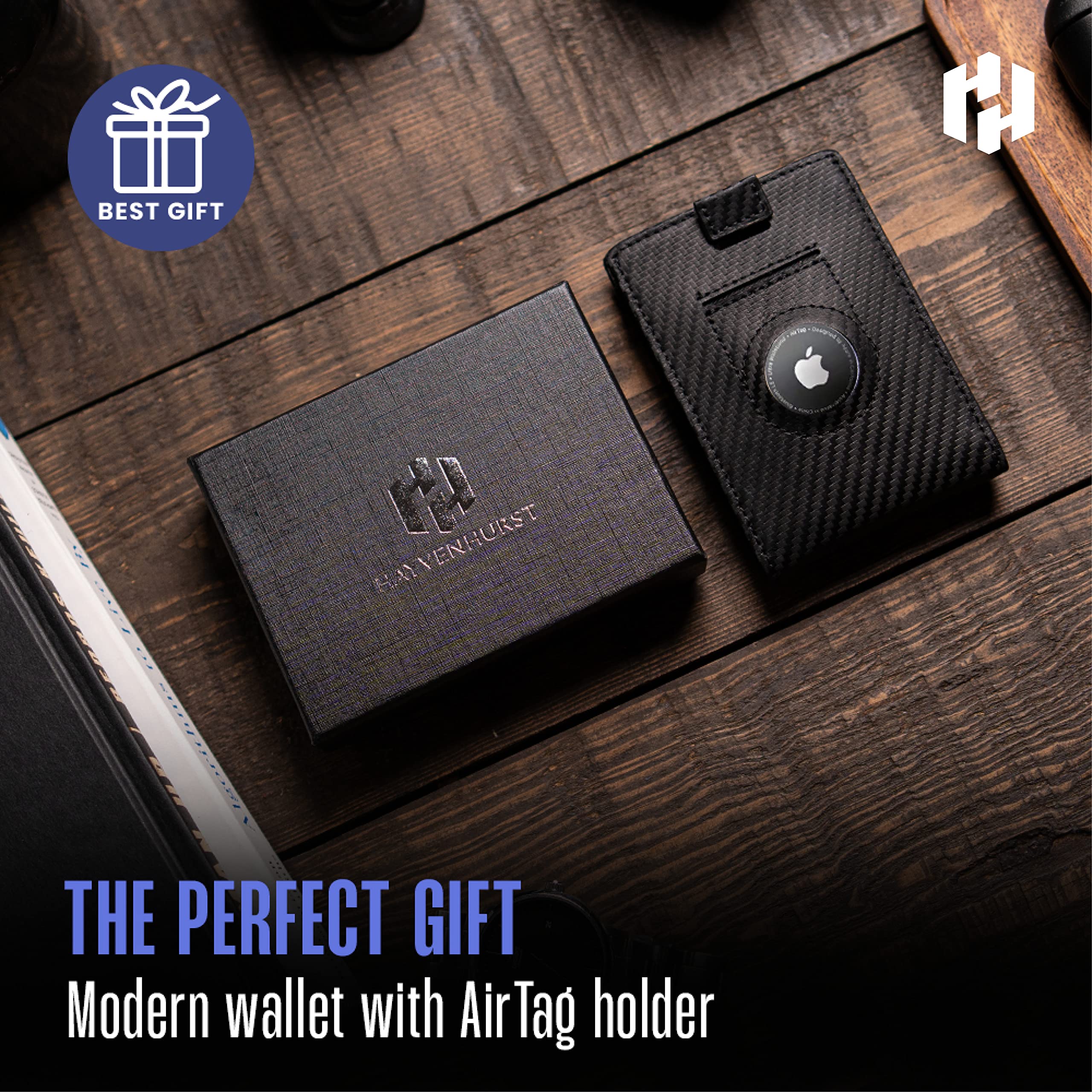 Snapklik.com : Hayvenhurst AirTag Wallet - Minimalist Slim Front Pocket ...