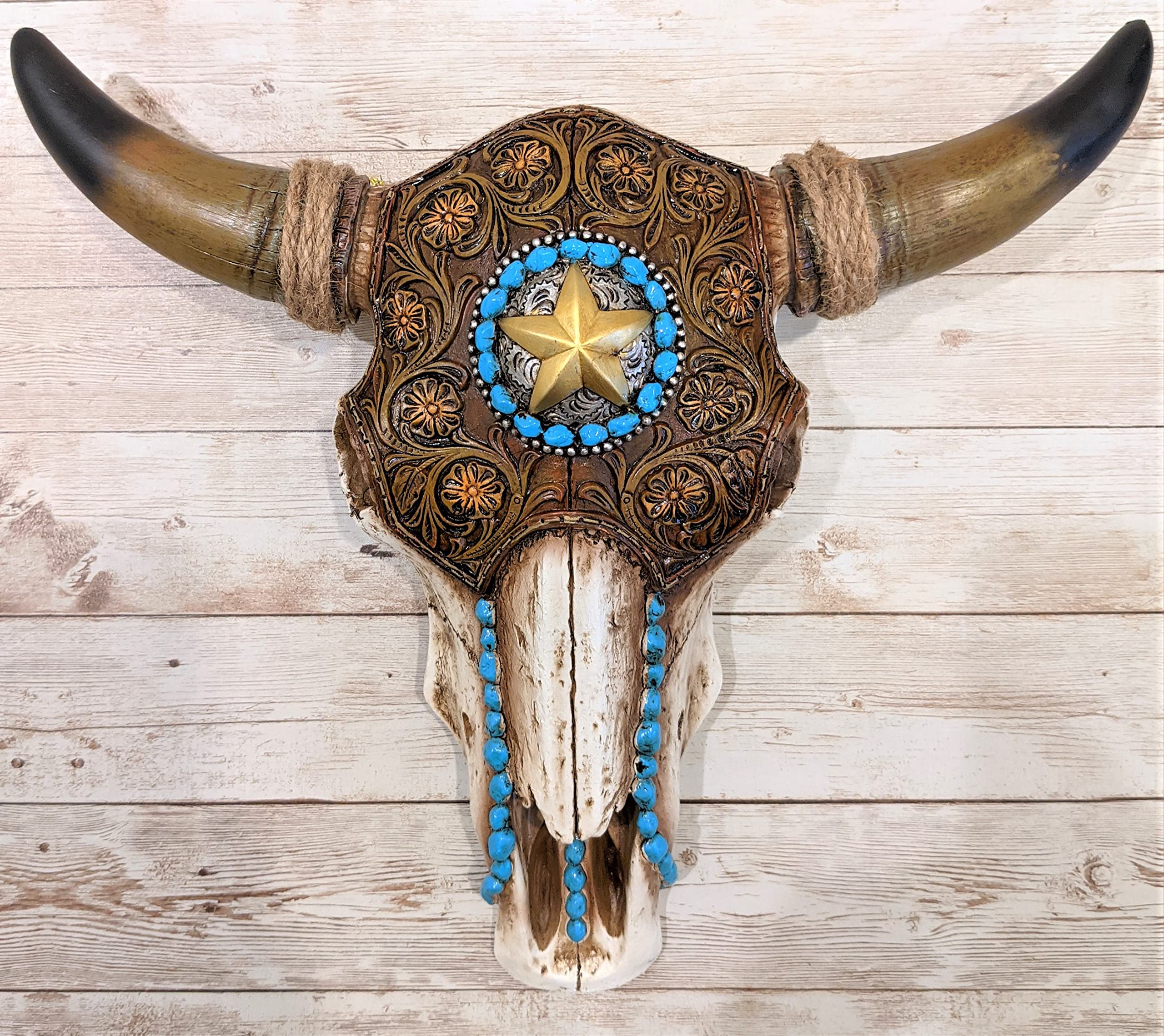 Decorated Bull Skulls