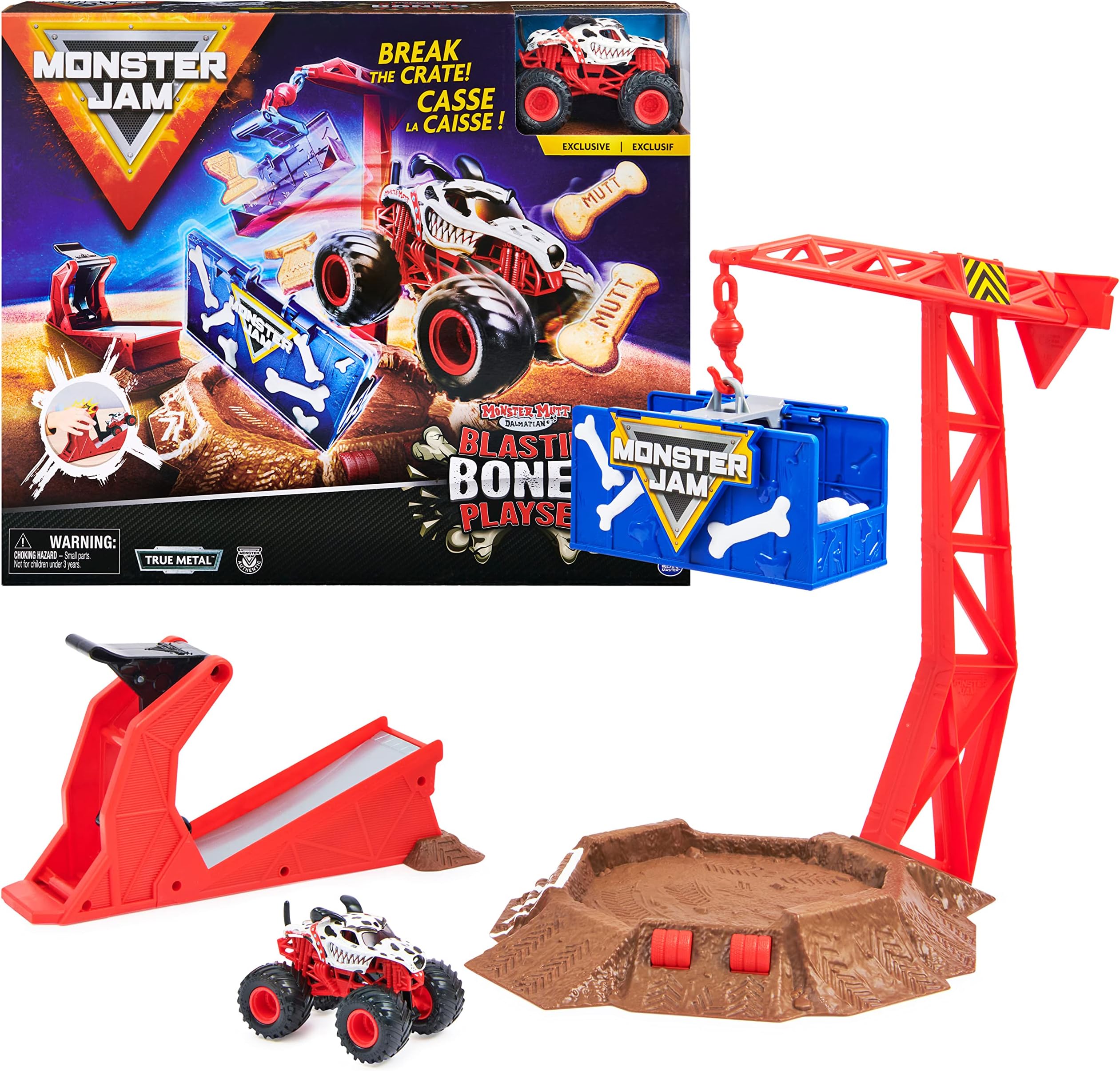 Monster Jam Garage Playset and Storage with Exclusive Grave Digger ...