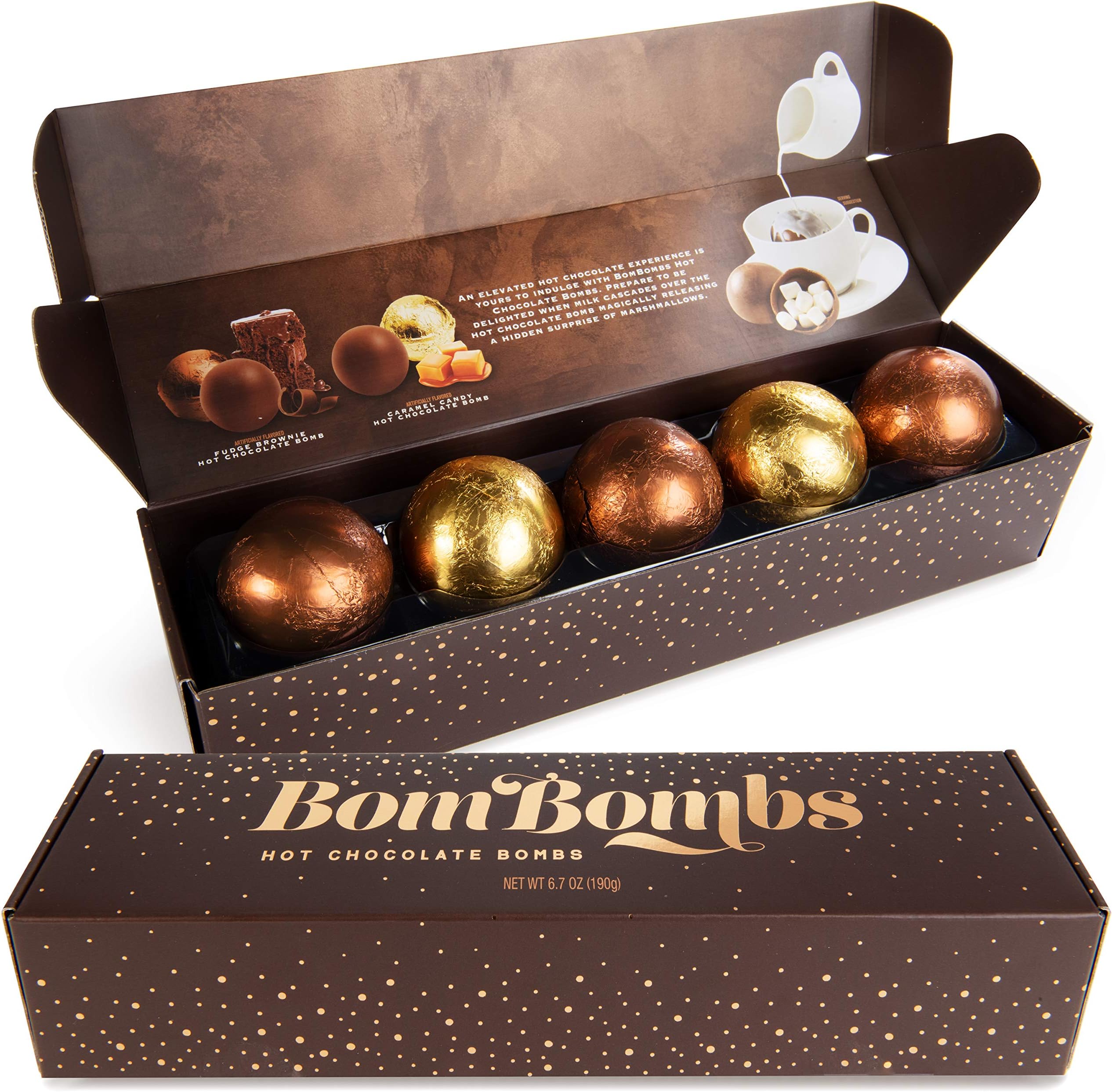 Amazon.com : BomBombs, Hot Chocolate Bombs, Includes Fudge Brownie and ...