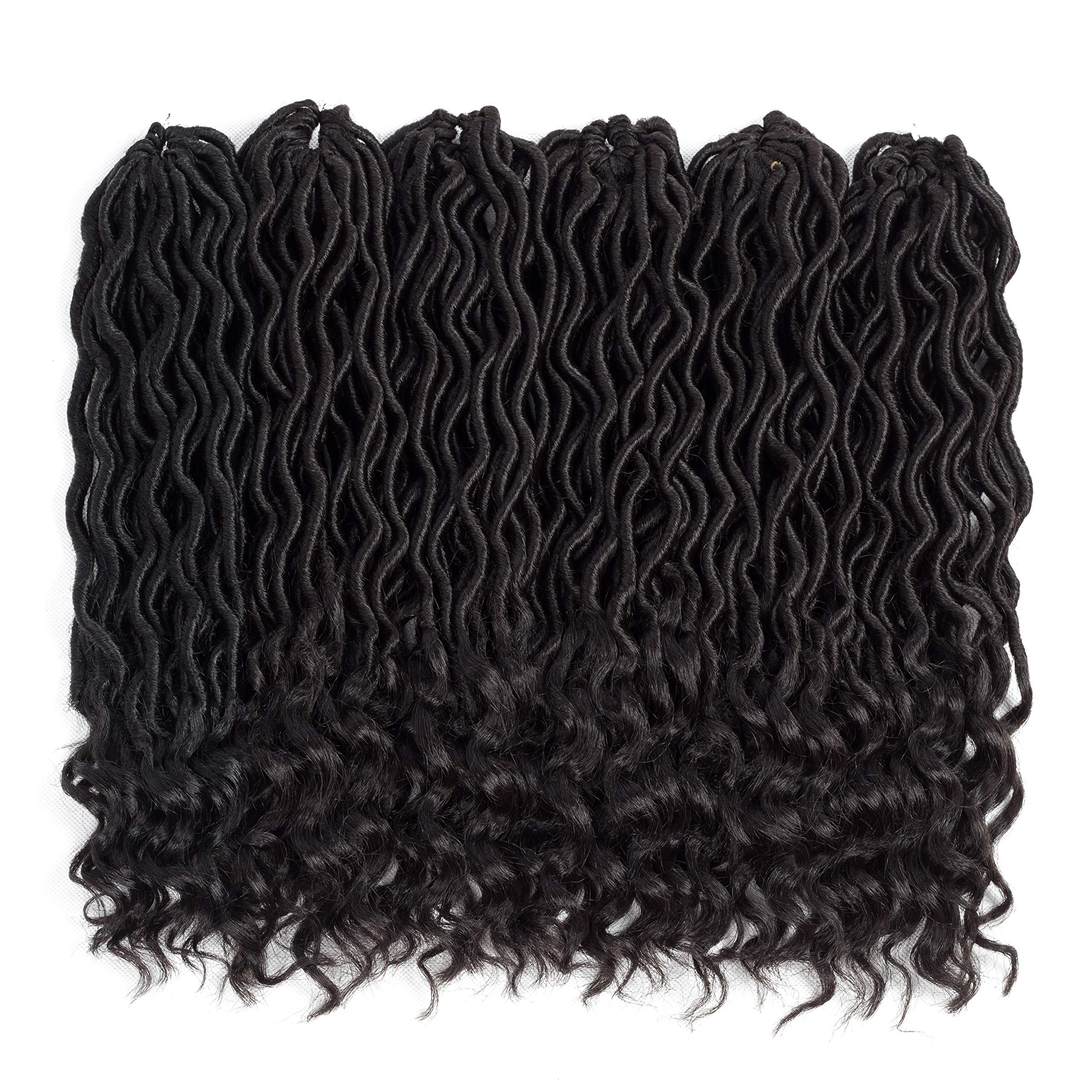 Buy Lihui Goddess Locs Crochet Hair 20Inch Curly Faux Locs Crochet Hair ...