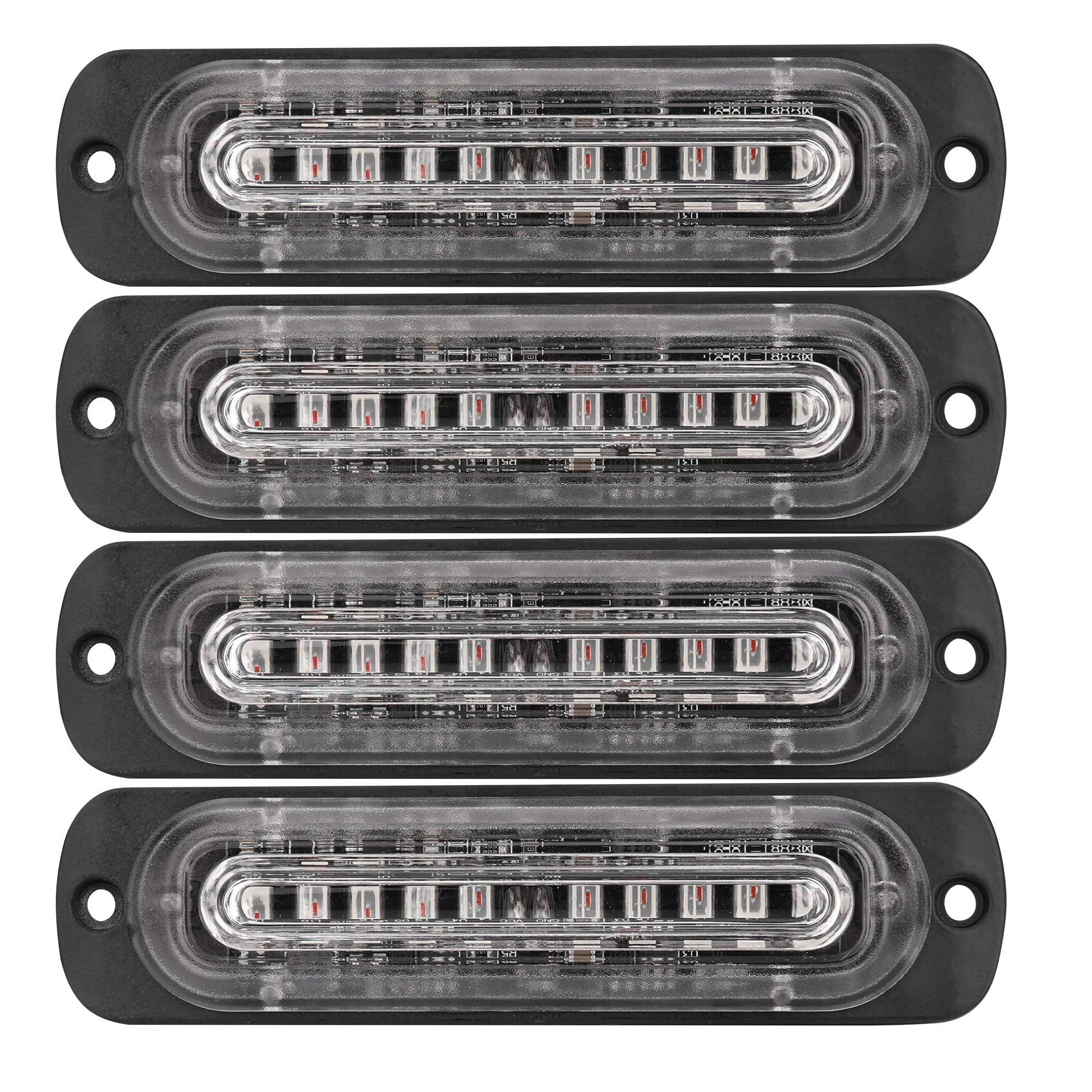 Snapklik.com : Lux 4-Pack 4.4-Inch 10 LED Ultra Slim Strobe LED Lights ...