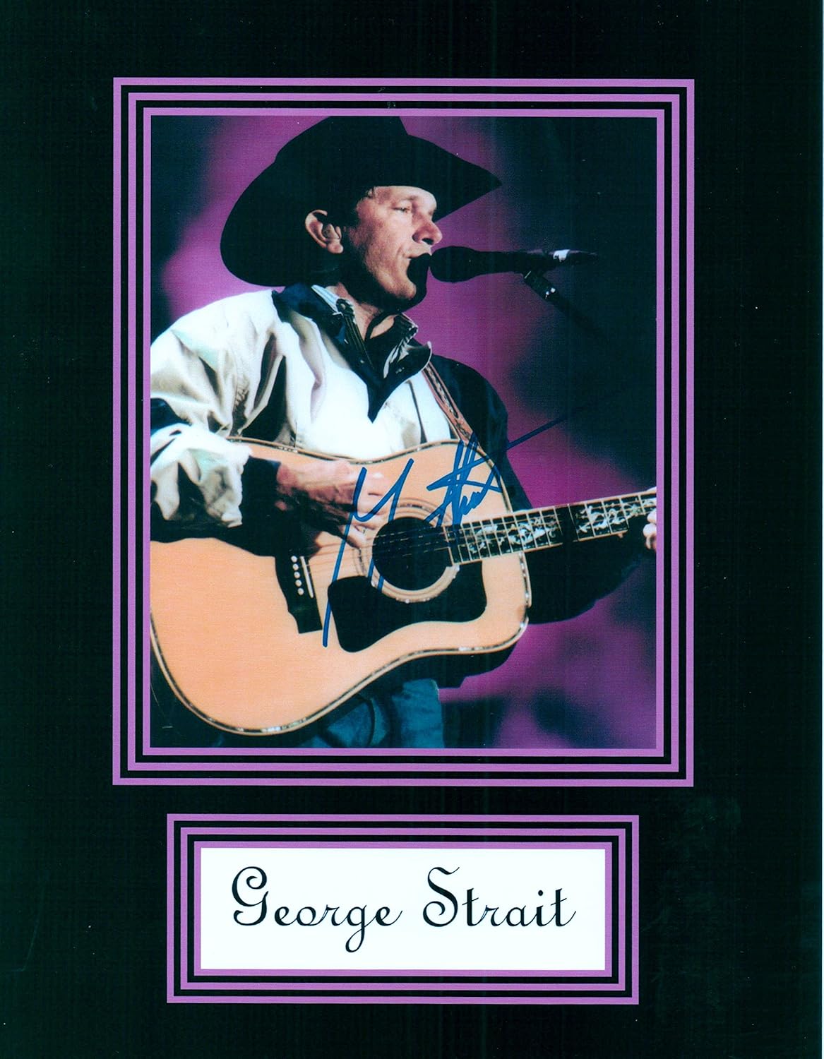 Amazon.com: George Strait 8 X 10 Photo Display Autograph on Glossy ...