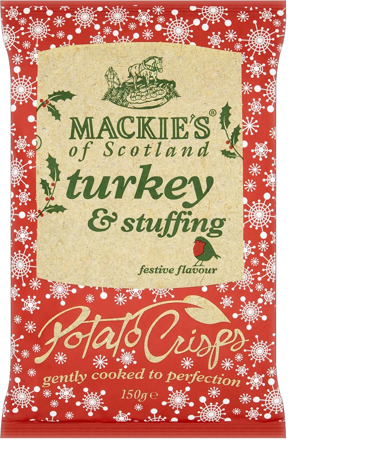 Mackie's of Scotland Turkey and Stuffing Potato Crisps, 150g (Pack of ...