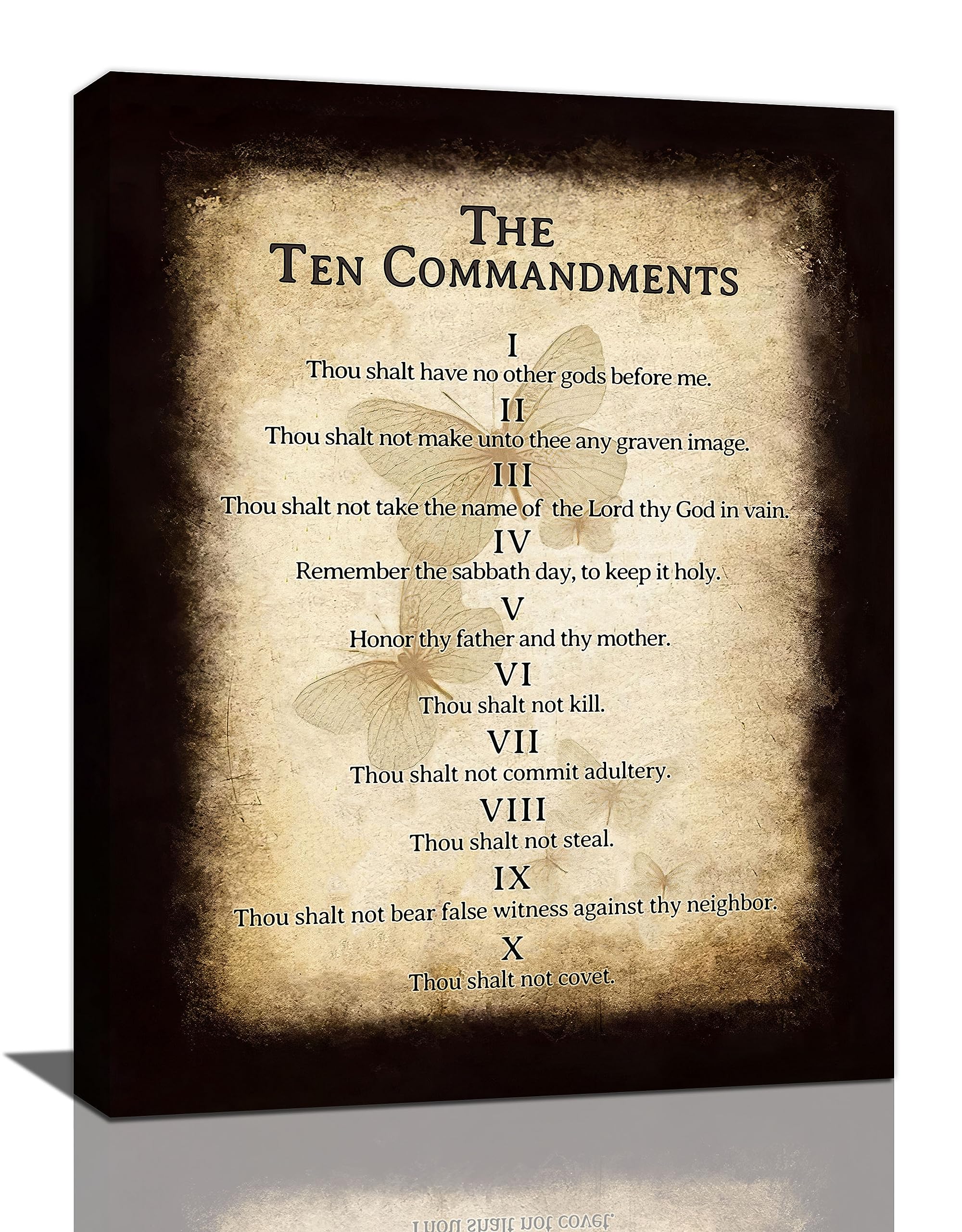 Amazon.com: banonaty Ten Commandments Wall Art The 10 Commandments ...