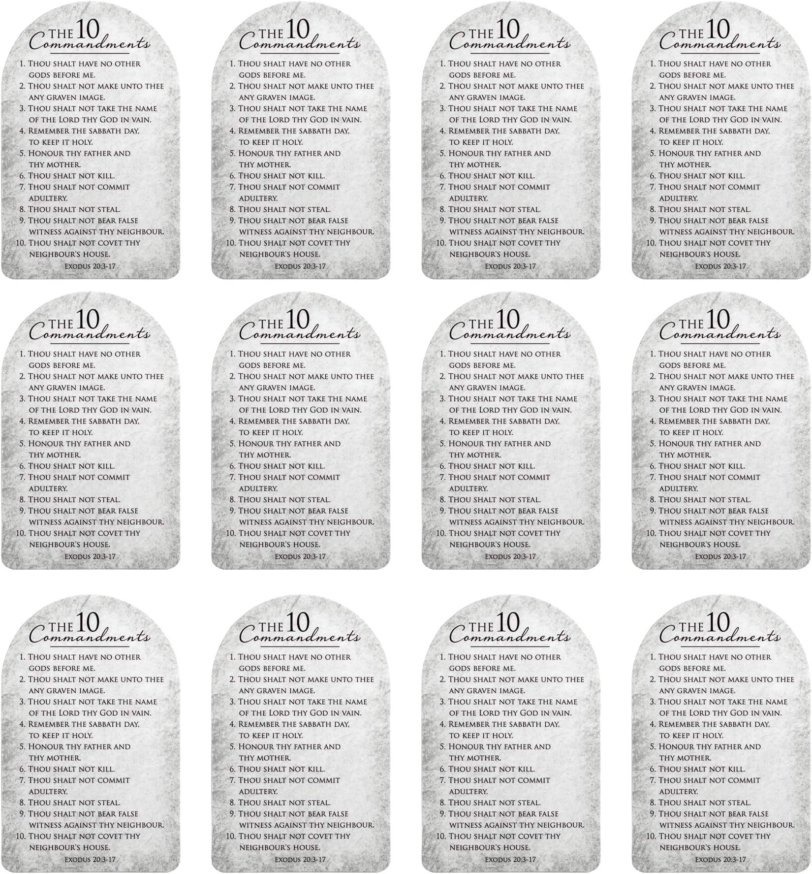 Amazon.com: (Pack of 50) Religious Ten Commandments Bookmarks for Kids ...