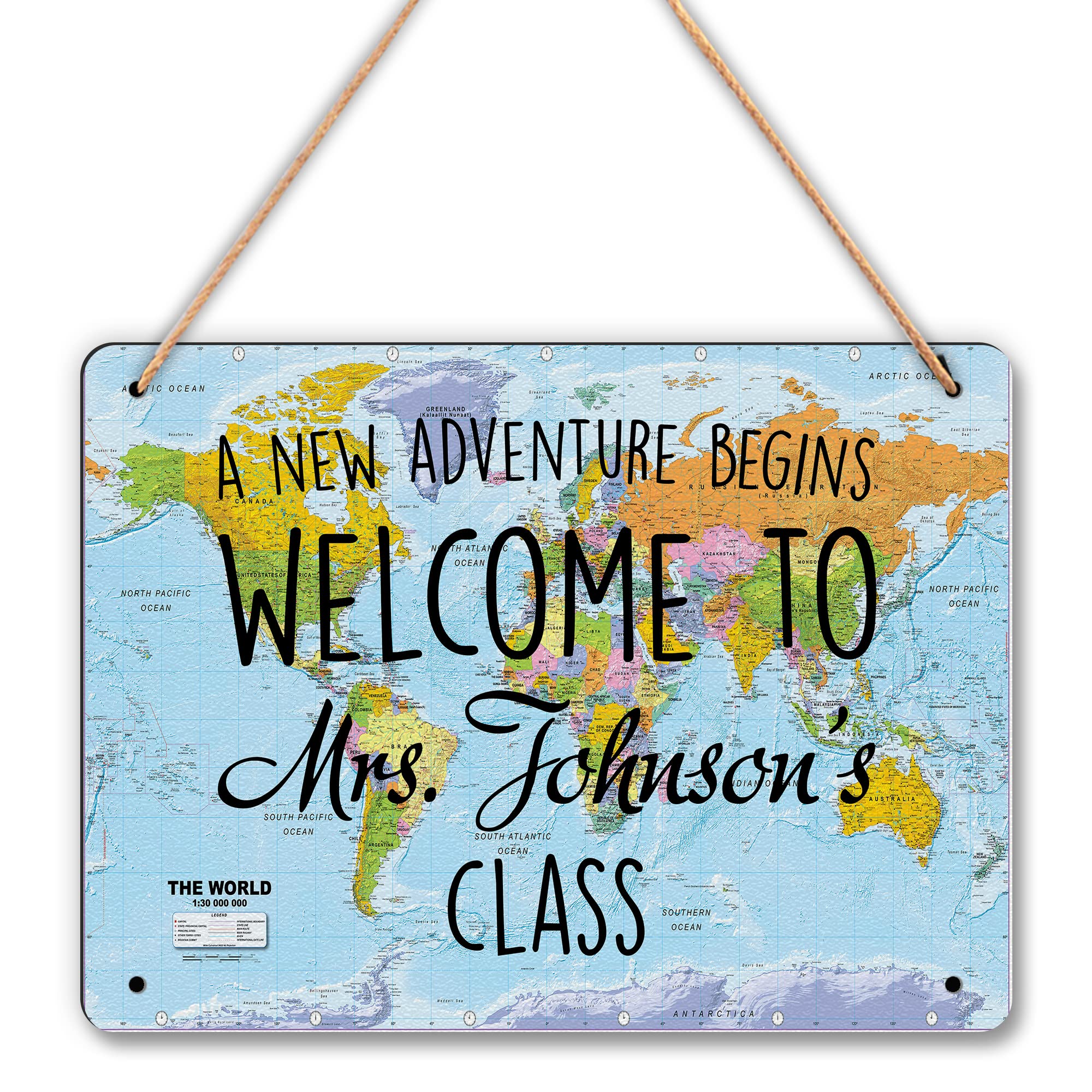 Amazon.com : A New Adventure Begins Welcome to Teacher Sign ...