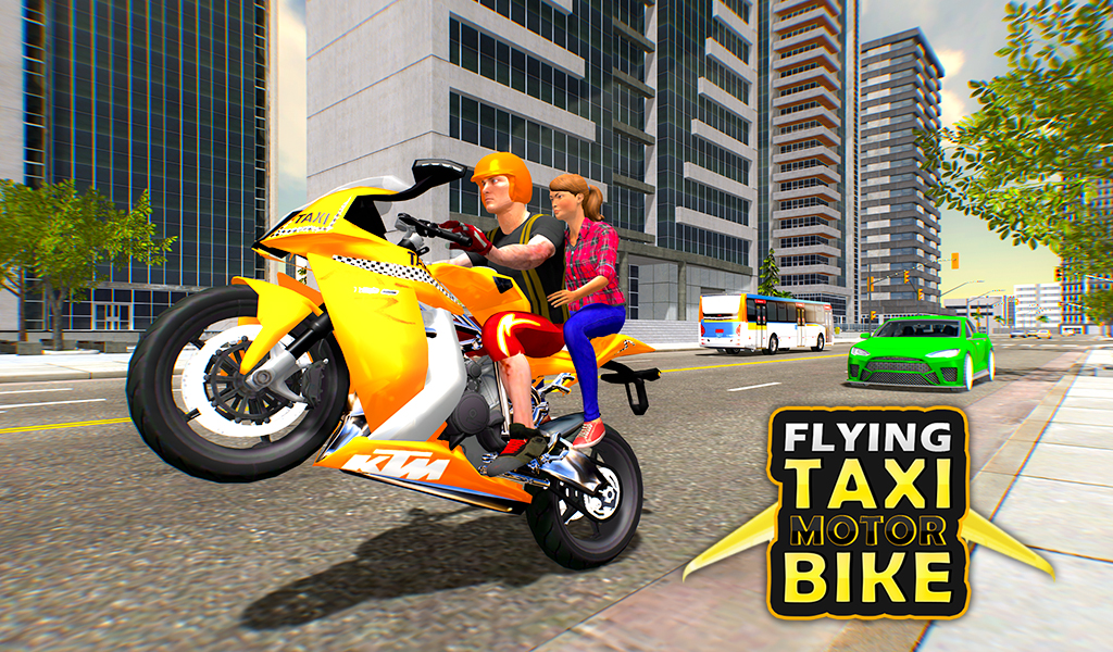 Flying motorbike simulator taxi driving 3D games for kids – Fly super ...