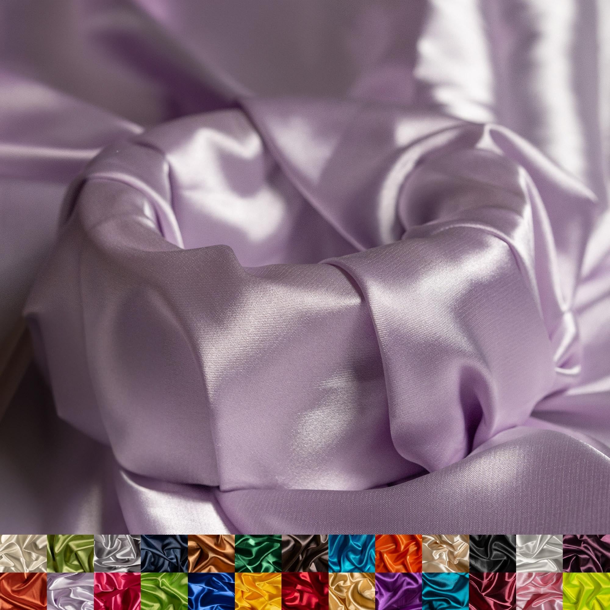 Amazon.com: Stretch Charmeuse Satin Fabric by The Yard - 58/60” Wide ...