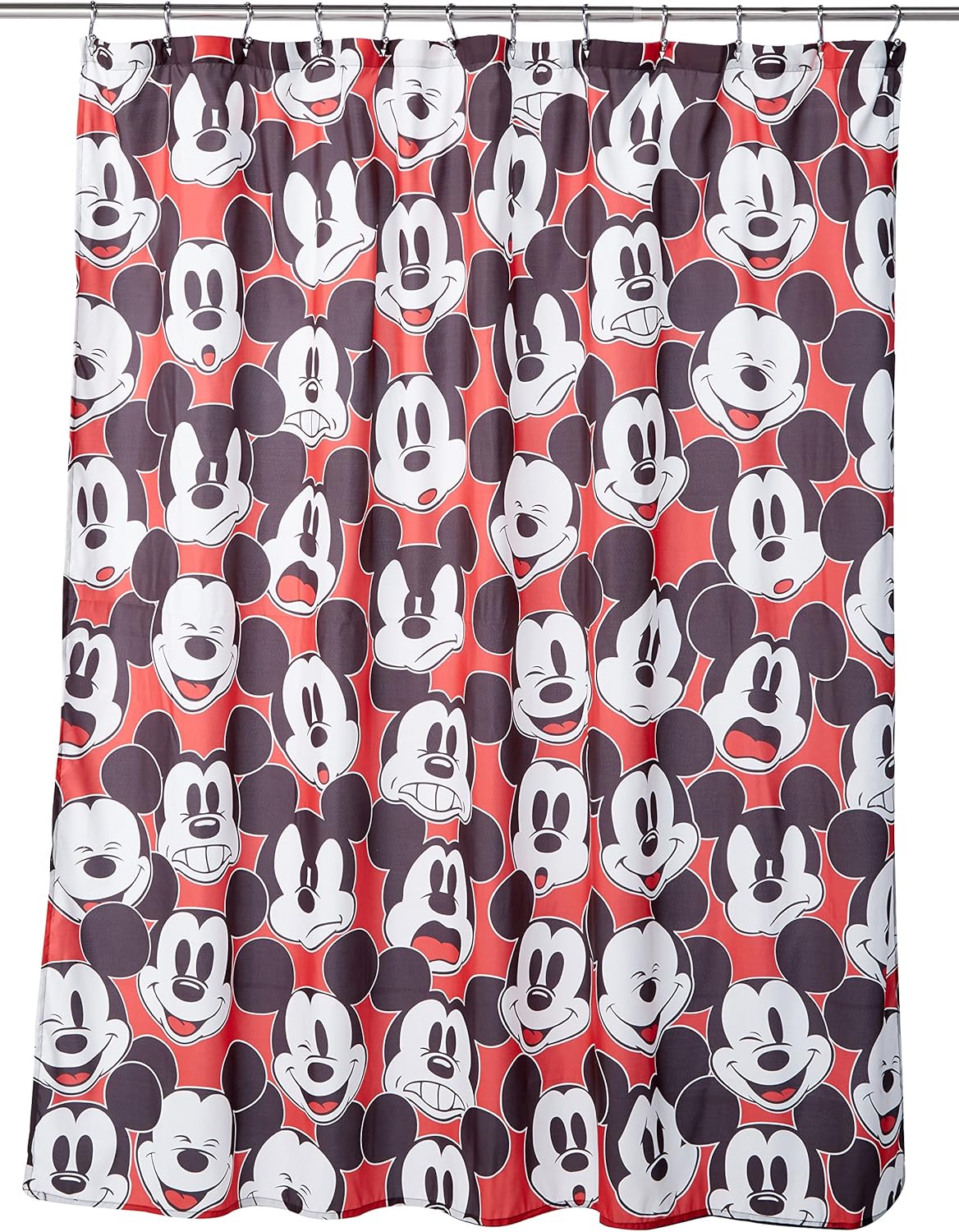 Amazon.com: Disney Mickey Mouse Big Face Mickey Shower Curtain : Home ...