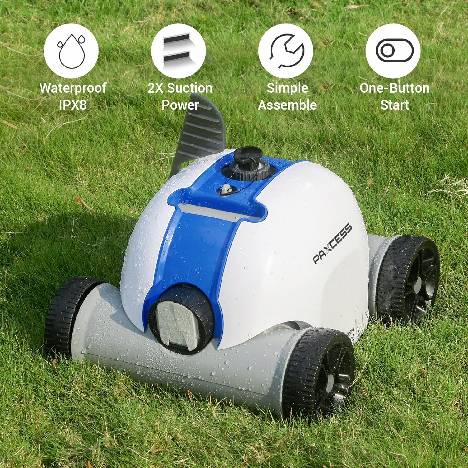 Buy Rock&Rocker Cordless Robotic Pool Cleaner, Automatic Pool Vacuum ...