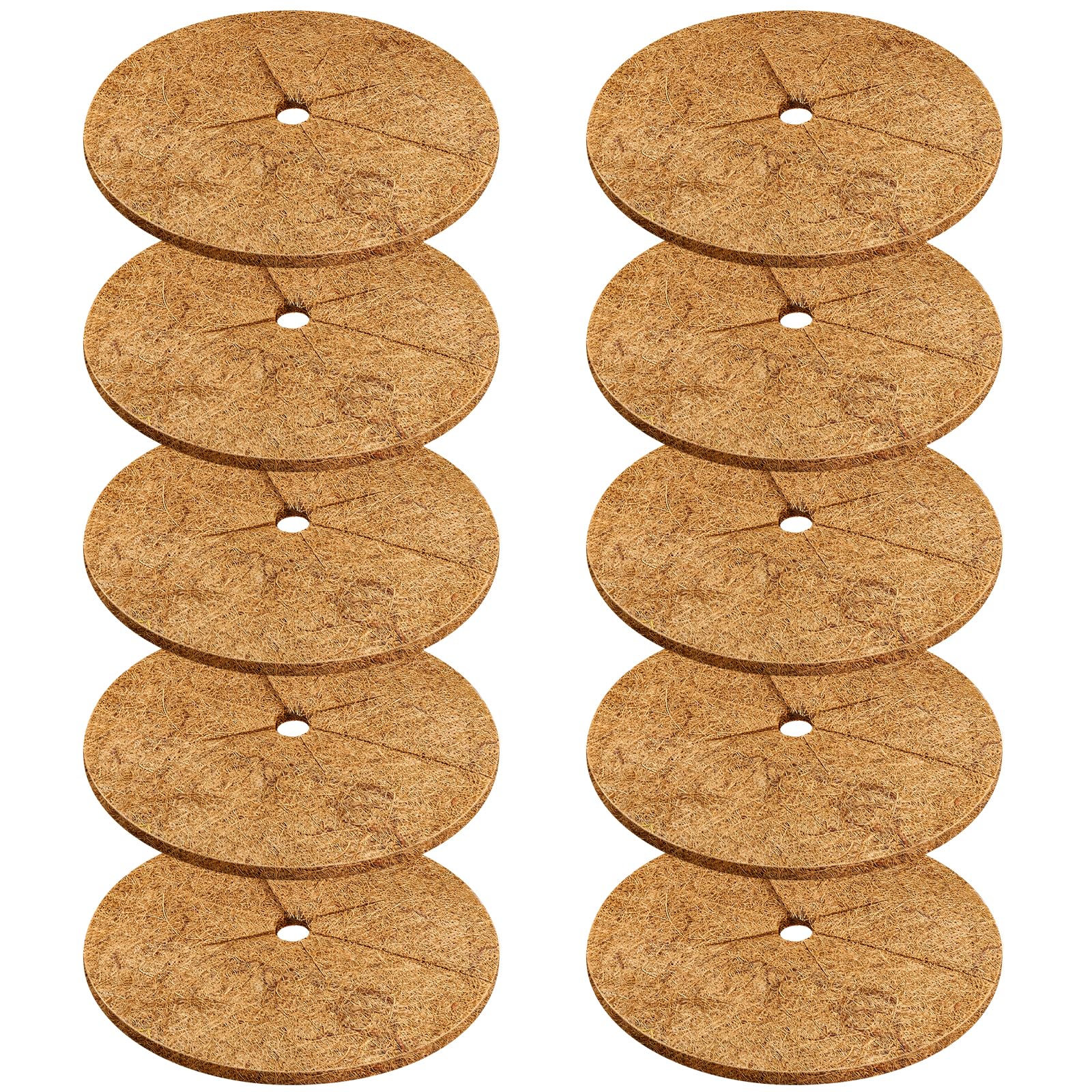 Buy Legigo 10pcs Coconut Fiber Mulch Ring Tree Protector Mat, 11.8 Inch ...