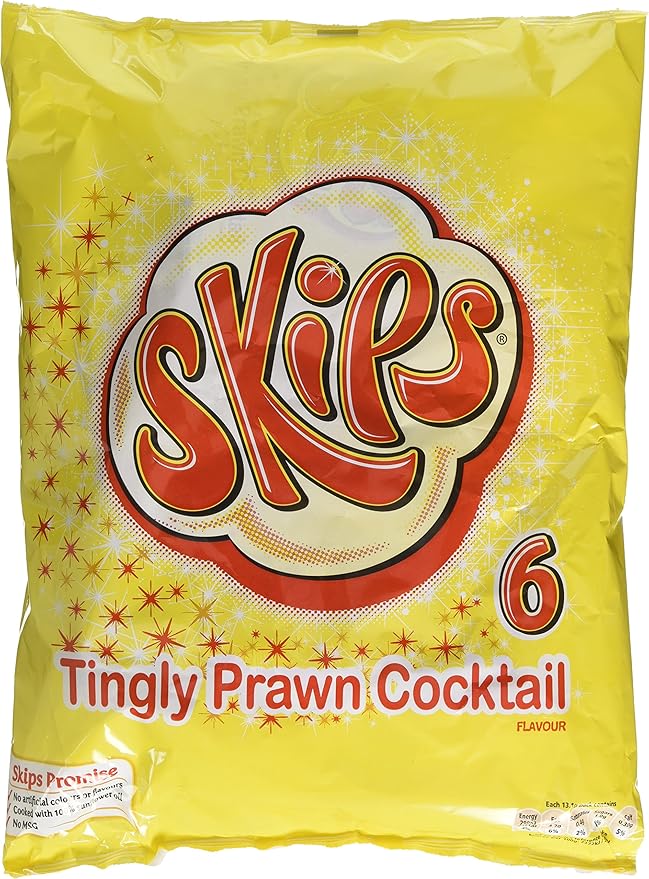 Skips Tingly Prawn Cocktail Flavour Crisps, 6 x 13.1g : Amazon.co.uk ...