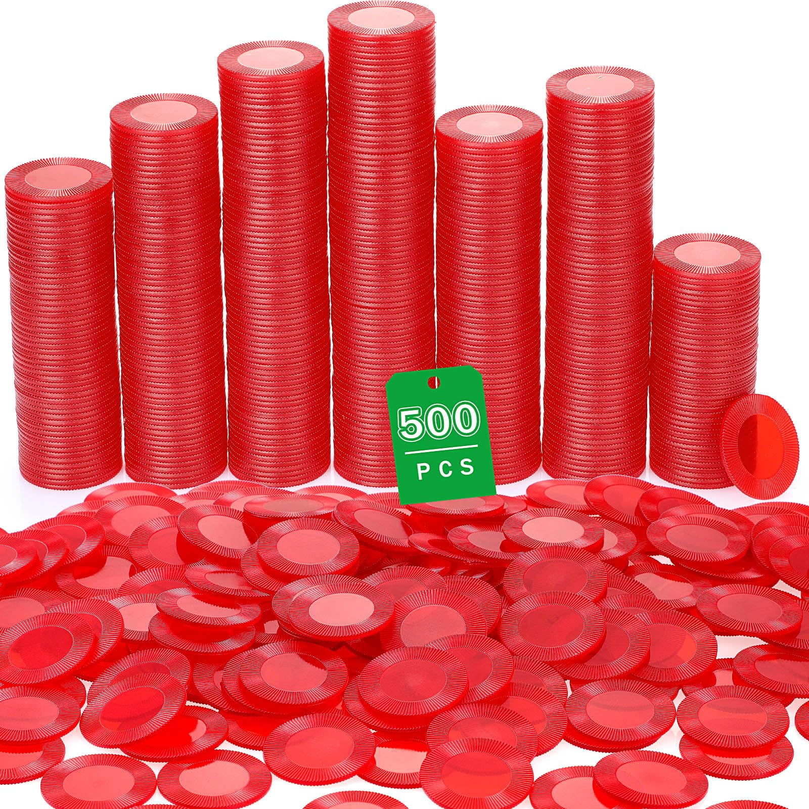 Amazon.com: Leitee 500 Pcs Plastic Poker Chips Bulk 38 mm Lightweight ...