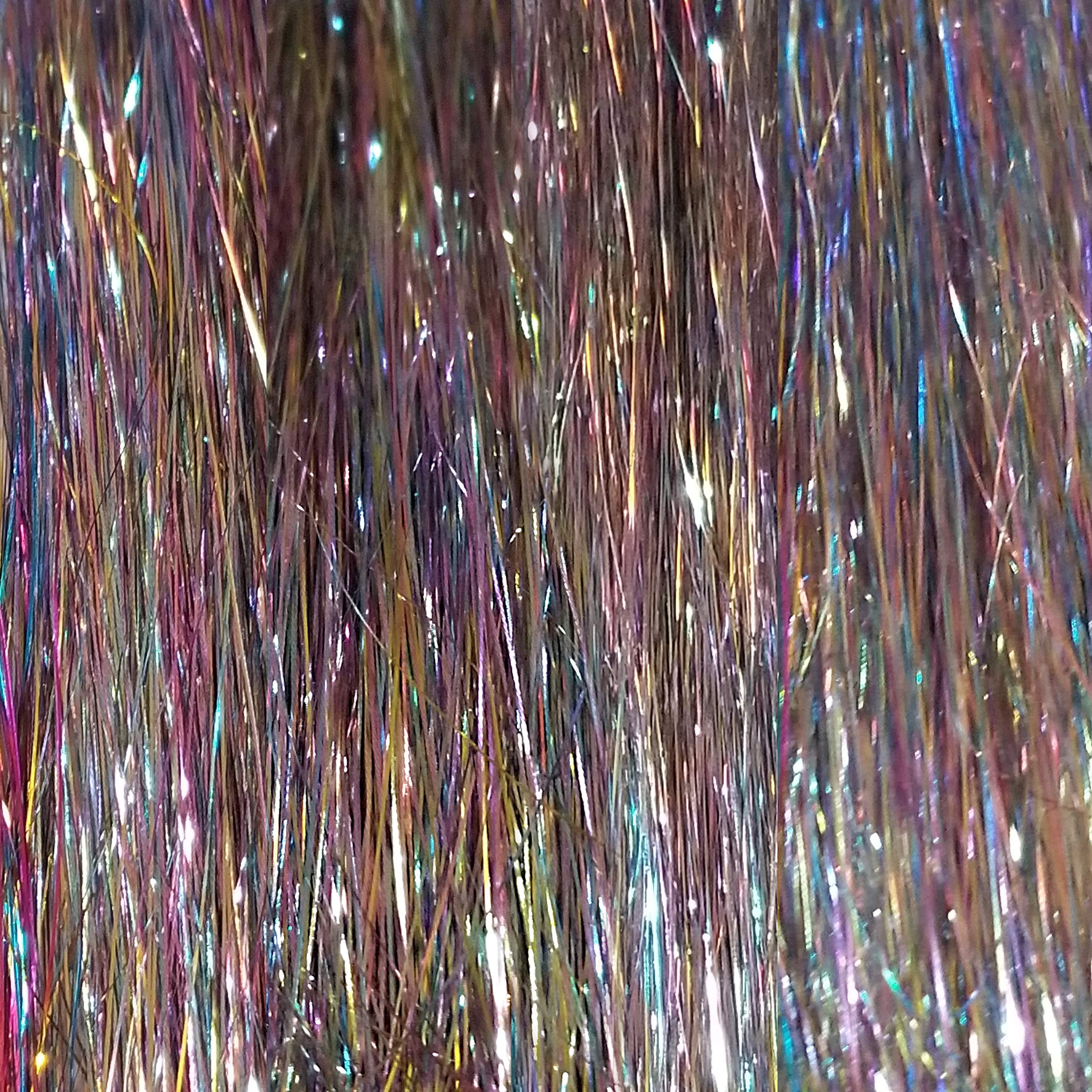 Amazon.com : 40" Hair Tinsel 100 Strands (Shiny Pastel Rainbow ...