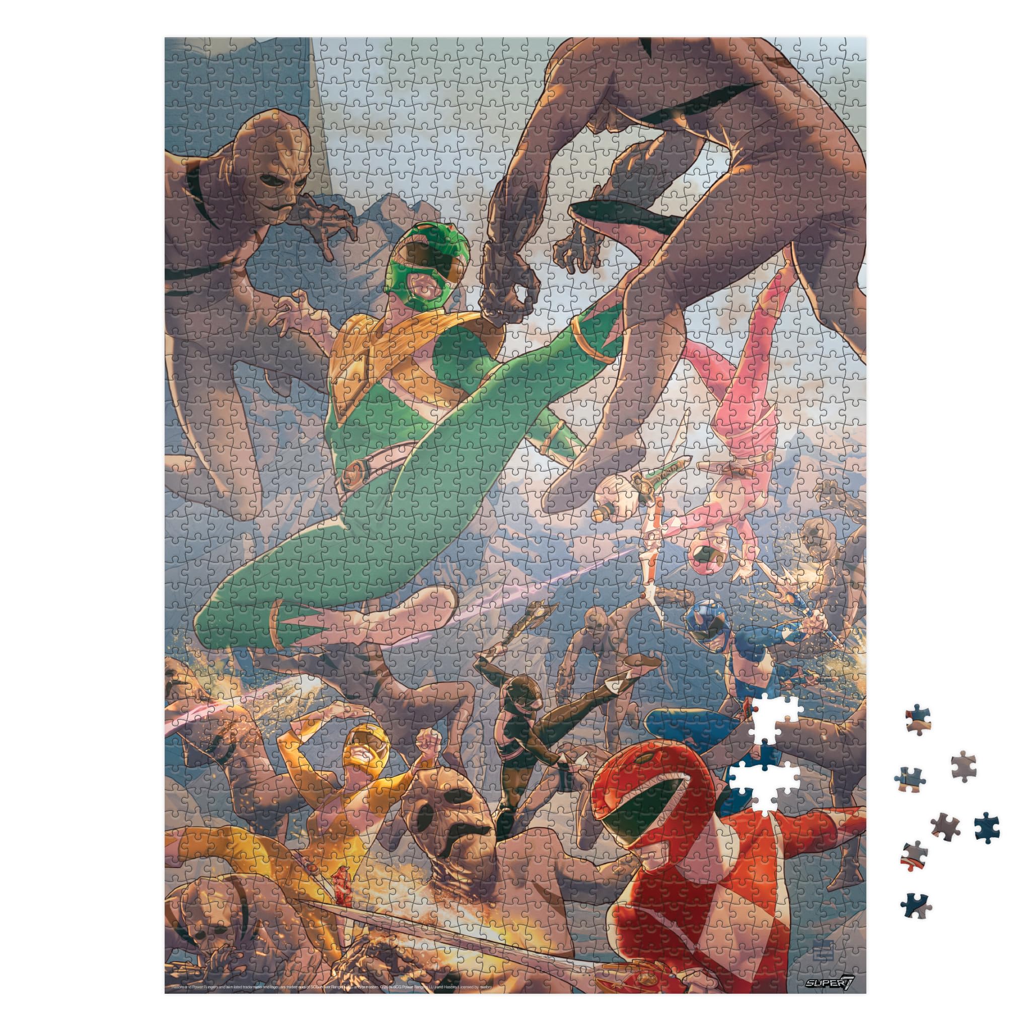 Snapklik.com : Super7 Mighty Morphin Power Rangers Grouped Puzzle - 1