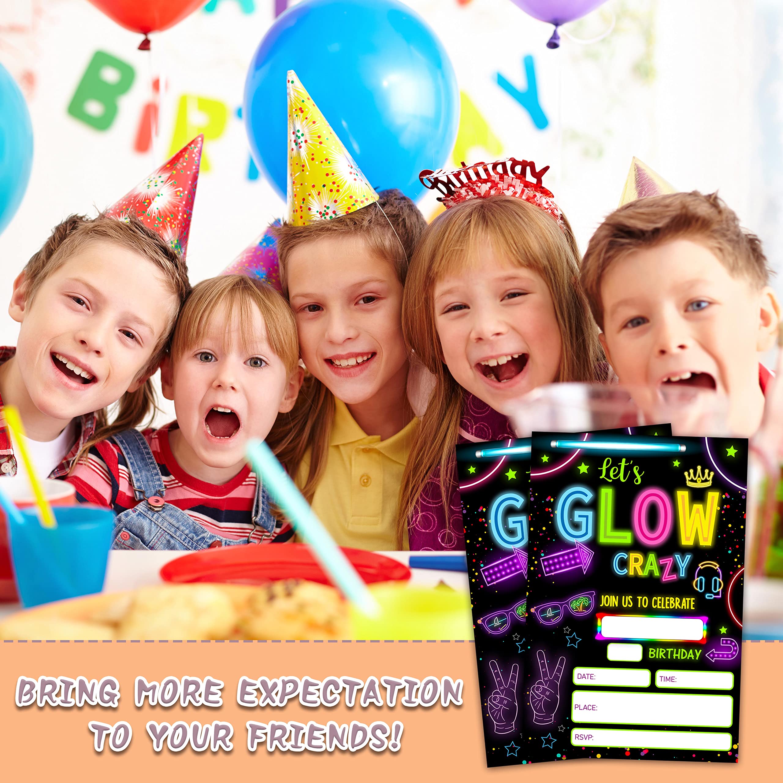 Neon Glow Birthday Party Invitations 10 BEST] Invitation Neon Glow