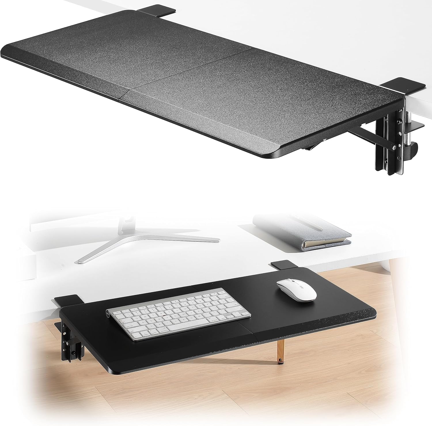 Fydeamer Ergonomics Desk Extender Tray, 26.7"x11.3" Large Size Foldable ...