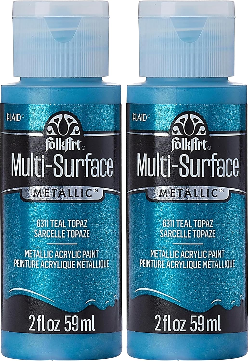 Amazon.com: FolkArt Multi-Surface Metallic Paint in Assorted Colors (2 ...