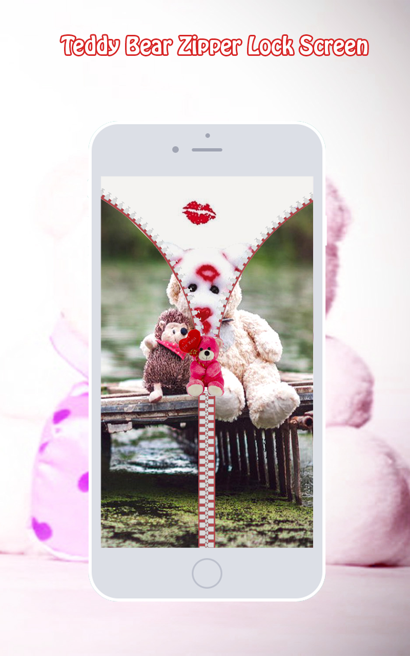 Teddy Bear Zipper Lock Screen - App on Amazon Appstore