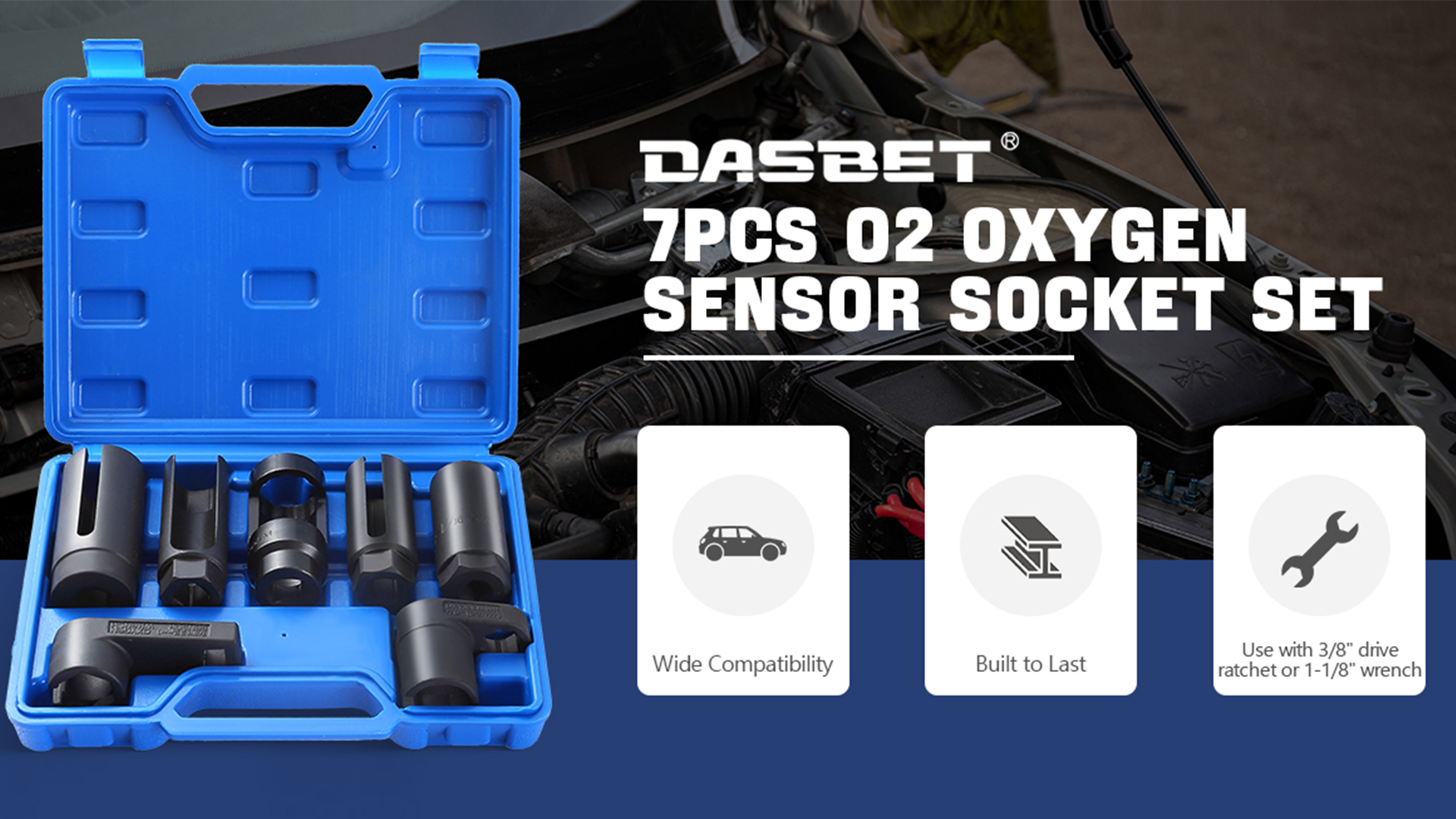 Oxygen Sensor Socket DASBET DASBET 7pcs O2 Oxygen Sensor & Oil Pressure ...
