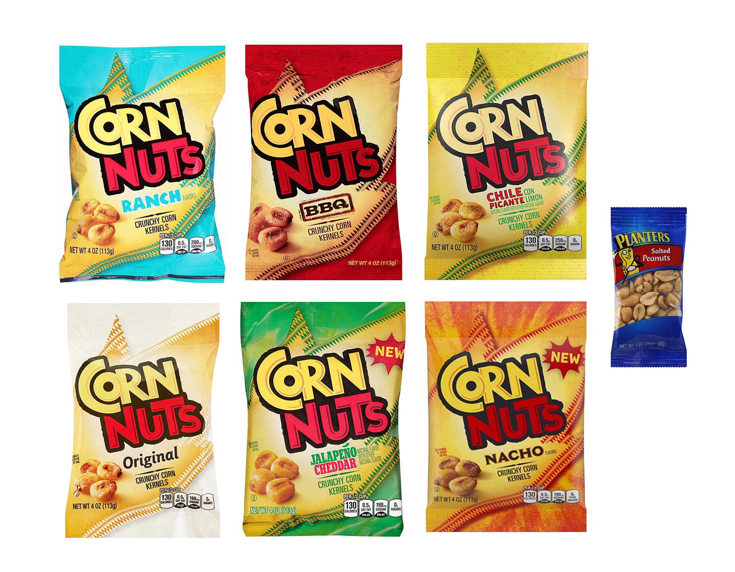 Buy Corn Nuts Variety Pack 4oz Size (Pack of 6) 1 of Each - BBQ, Ranch ...