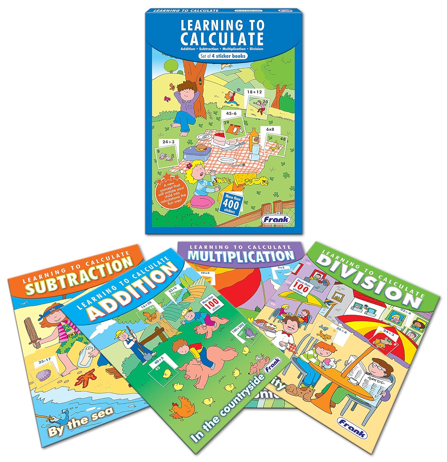 Buy Learning to Calculate - Set of 4 Maths Sticker Books for Kids ...