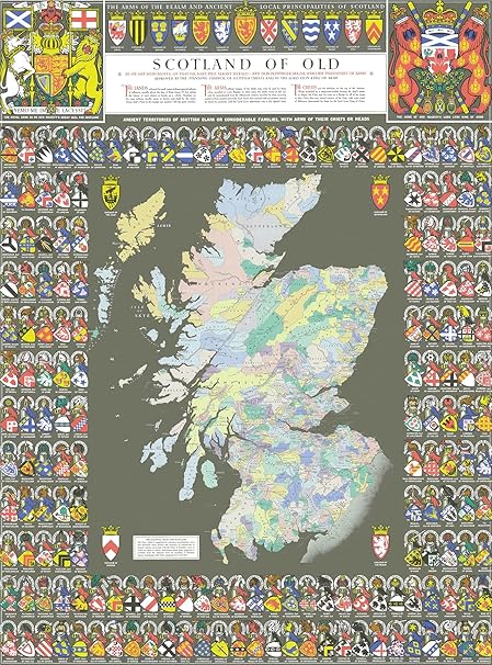 Amazon.com: Scotland Clan Map 1000 Piece Jigsaw Puzzle – Historic Map ...