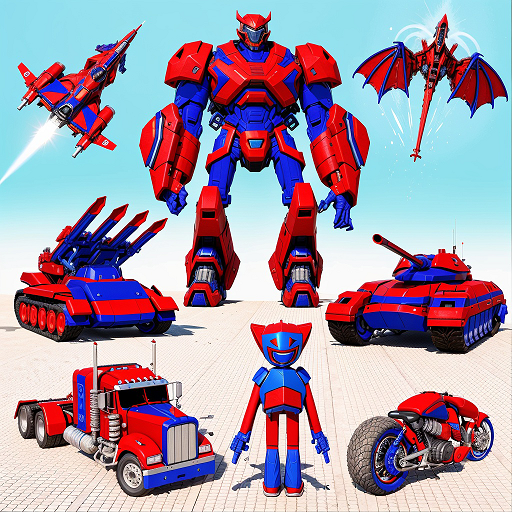 Flying Jet Robot Car Transform: Steel Mech Battle Wars & Futuristic ...