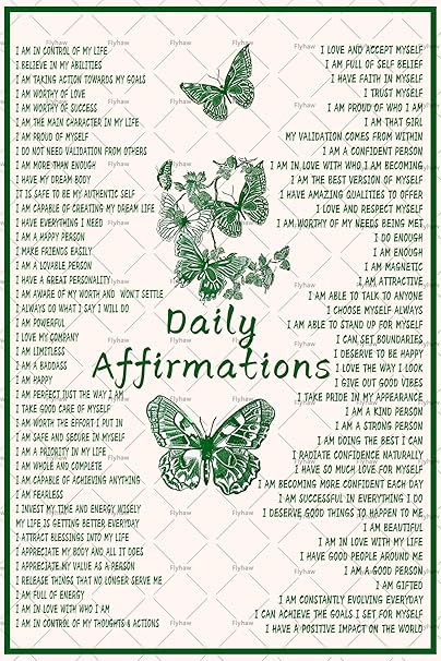 Amazon.com: Butterfly Posters Inspirational Metal Tin Sign Daily ...