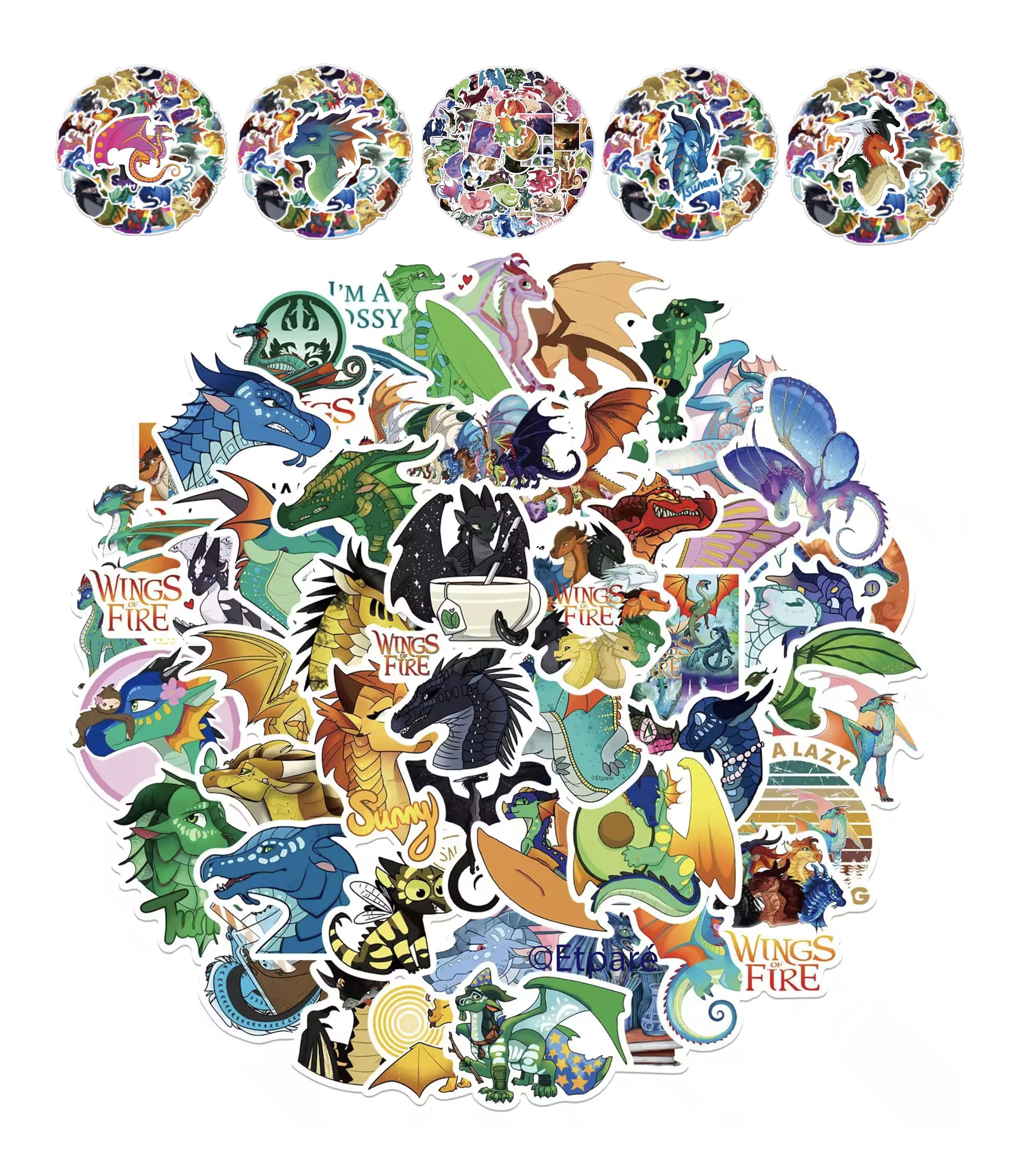 Amazon.com: 215 pcs Wings of Fire Stickers - from Wings of Fire Book 1 ...