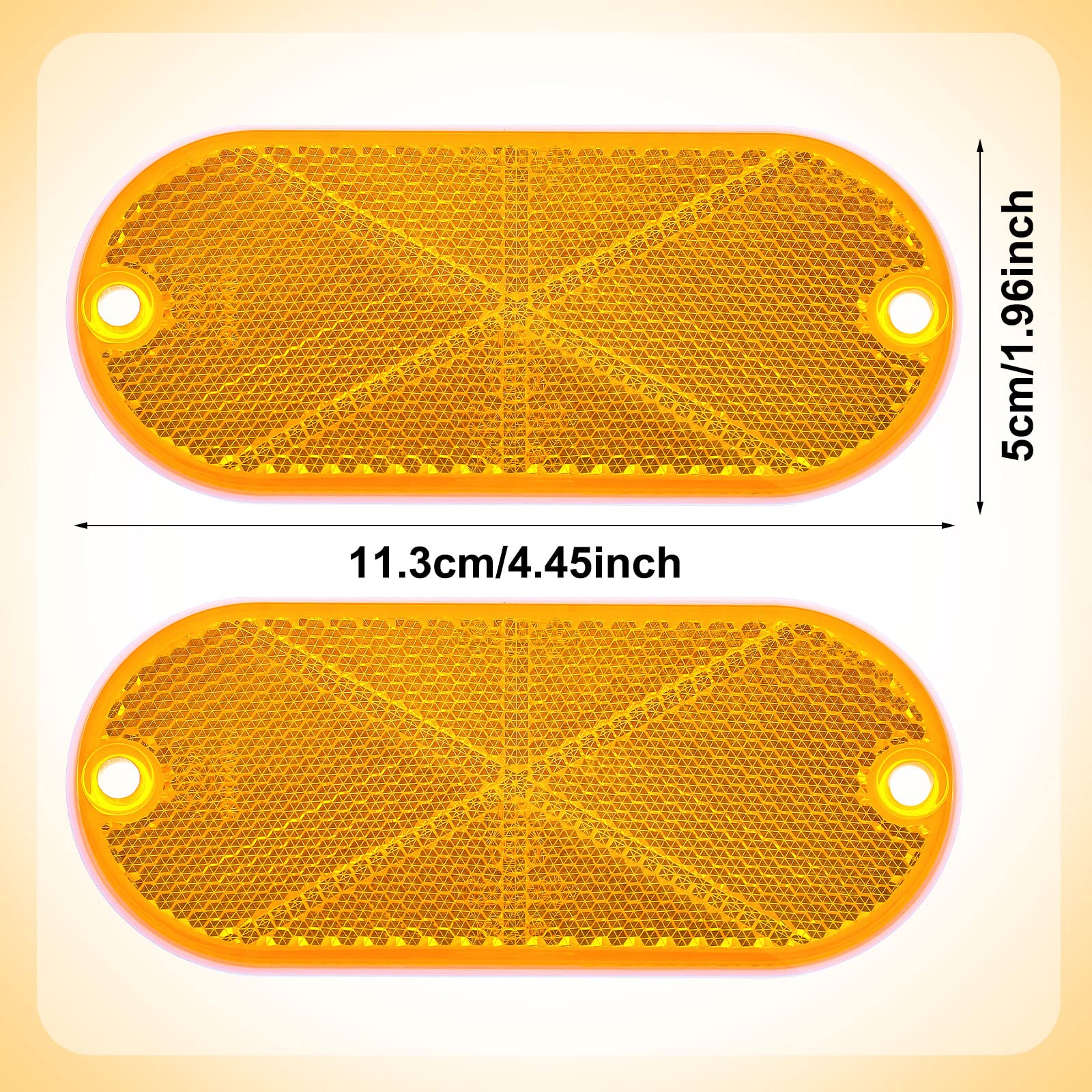 Snapklik.com : 10 Pack Front Reflector Oval Reflector For Driveway ...