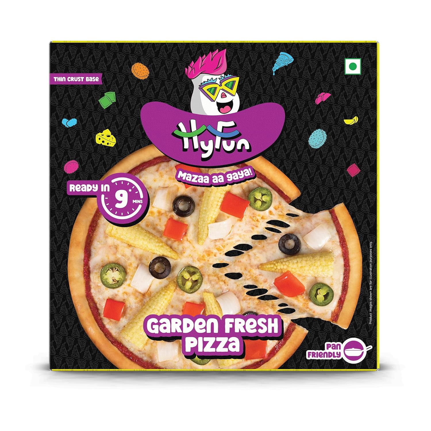 Hyfun Pizza Regular 7" Garden Fresh, 190gm : Amazon.in: Grocery ...