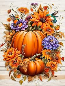 Amazon.com: CR7 Fall Diamond Painting Kit for Adults - Pumpkin Diamond ...