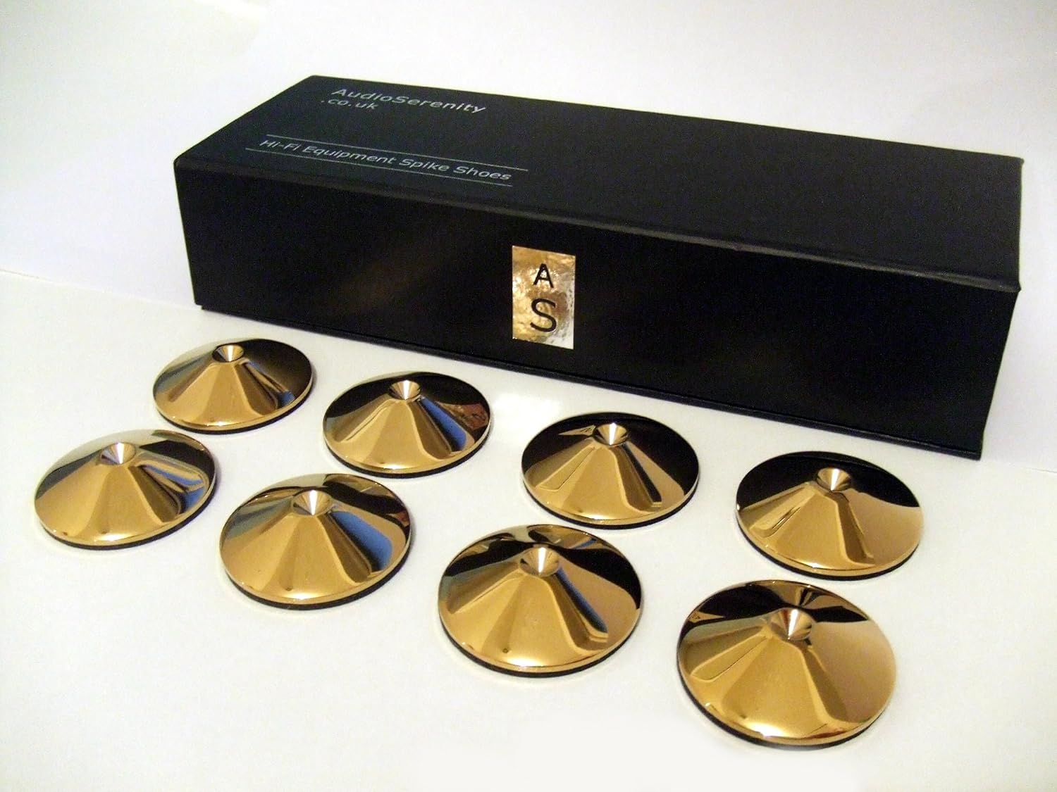 Set of 8 AudioSerenity Polished Brass Hi-Fi Spike Shoes: Amazon.co.uk ...
