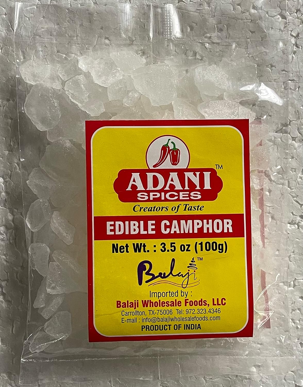 Amazon.com: Adani Edible Camphor - 100 Grams : Grocery & Gourmet Food