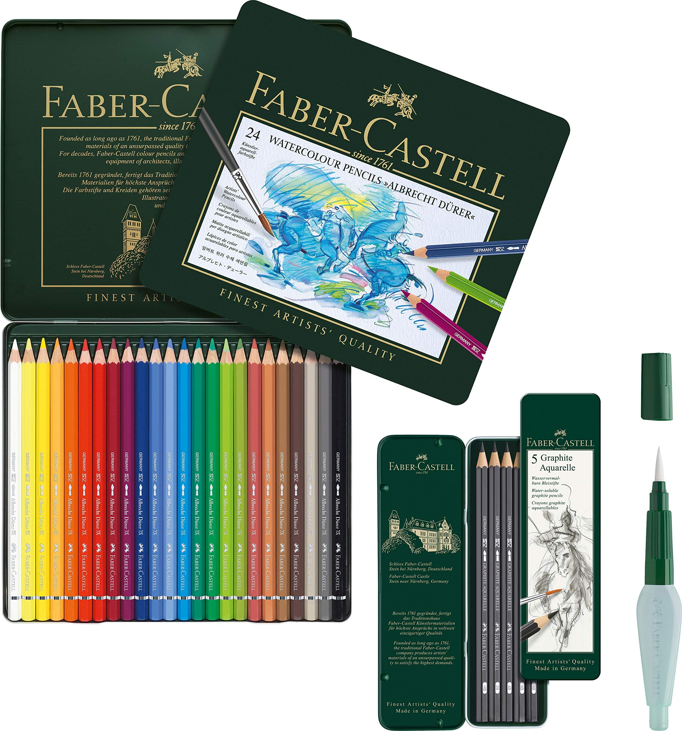 FABER-CASTELL 114624 - Aquarellstifte Goldfaber, 24-teiliges Buntstifte ...